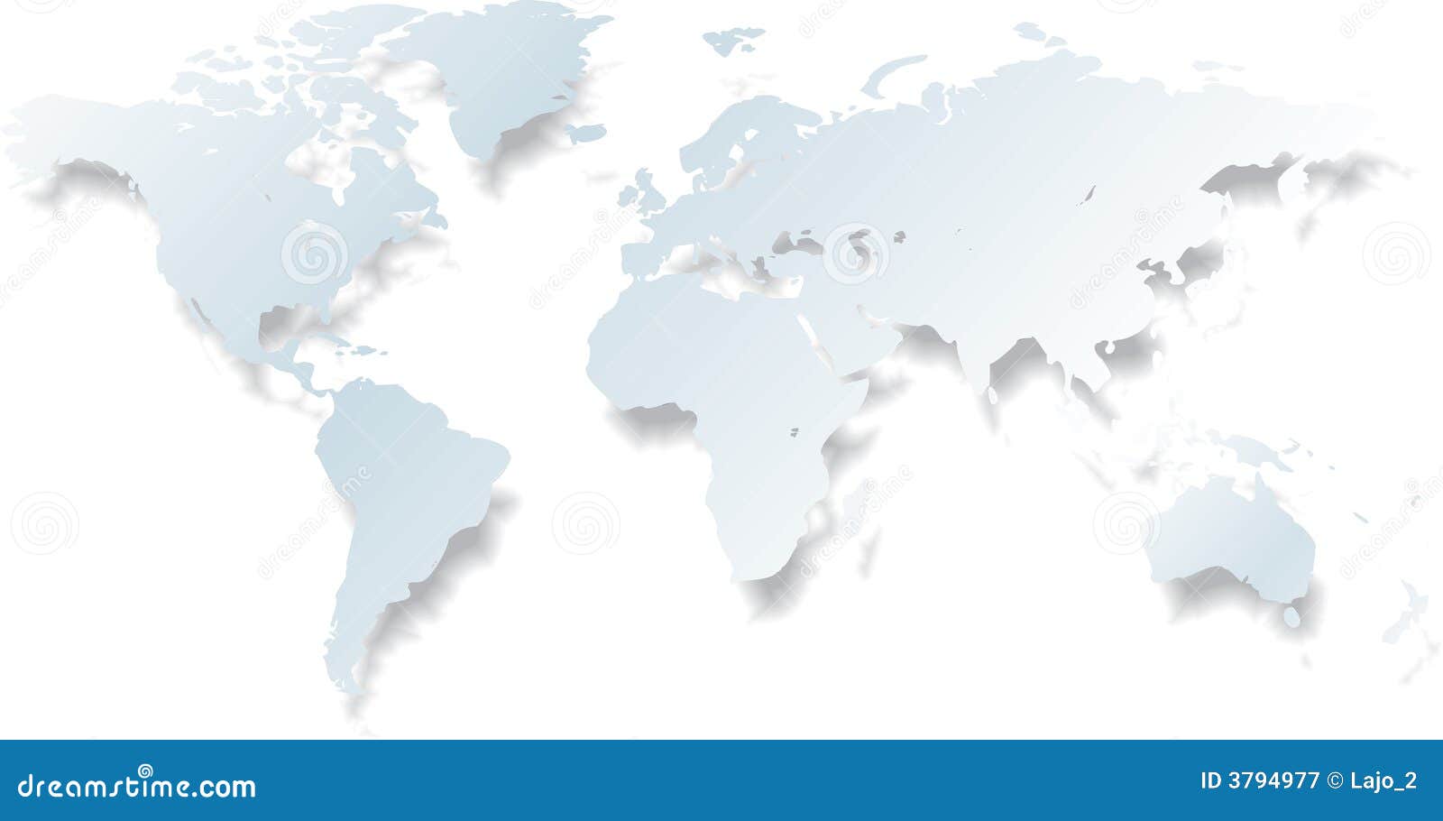 Light world map - vector stock vector. Illustration of global - 3794977