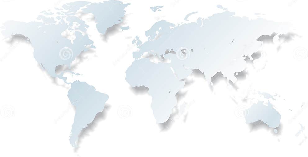 Light world map - vector stock vector. Illustration of global - 3794977