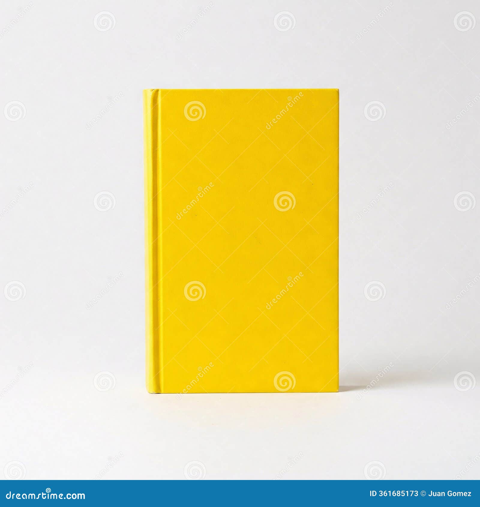 Light Yellow Book on White Background 3d Rendering Computer Digital ...