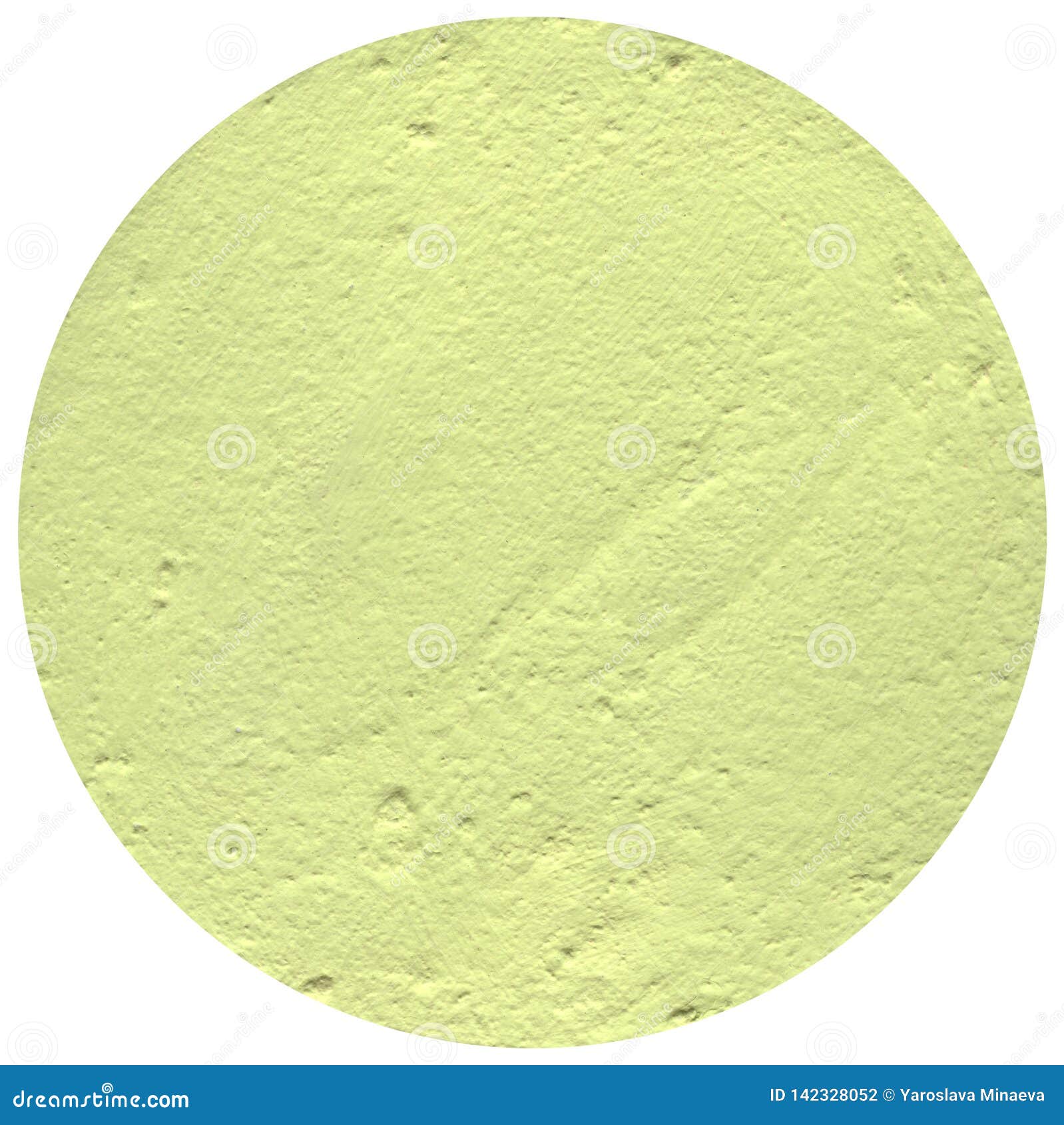Ight Yellow Circle on a White Background, Plaster Circle Stock Photo ...