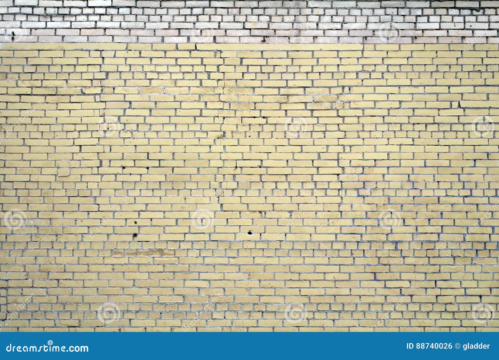 Light Yellow Curve Brick Wall for Texture and Background Stock Photo ...