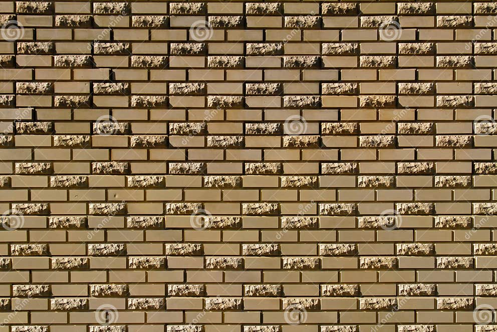 Light yellow facing bricks stock image. Image of front - 81695493