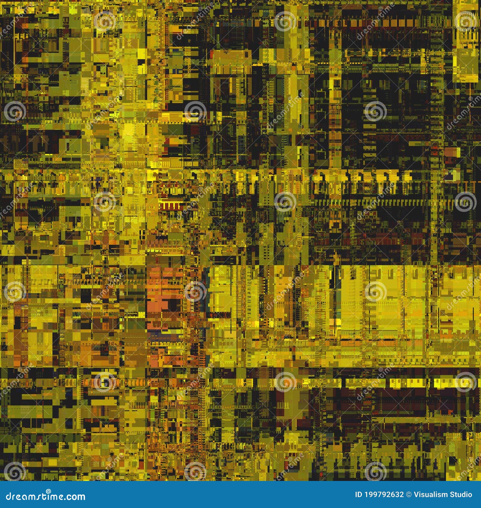 Light Yellow and Orange Glitch Unique Design Abstract Digital Pixel ...