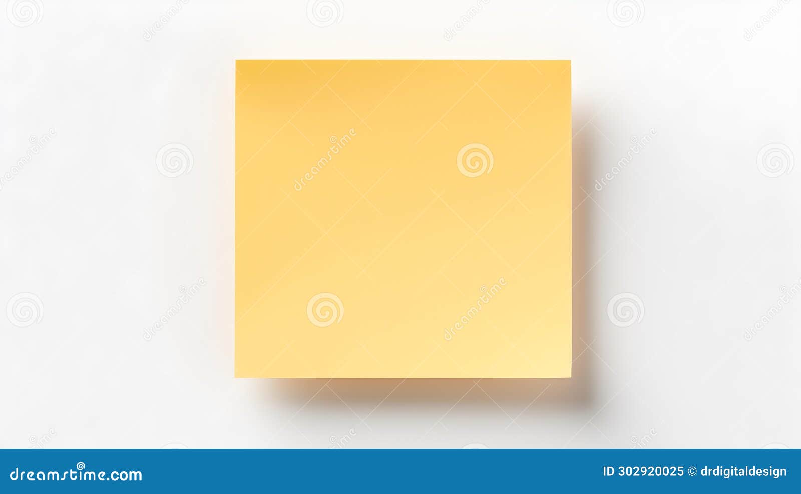 Light Yellow Square Paper Note on a White Background. Brainstorming ...