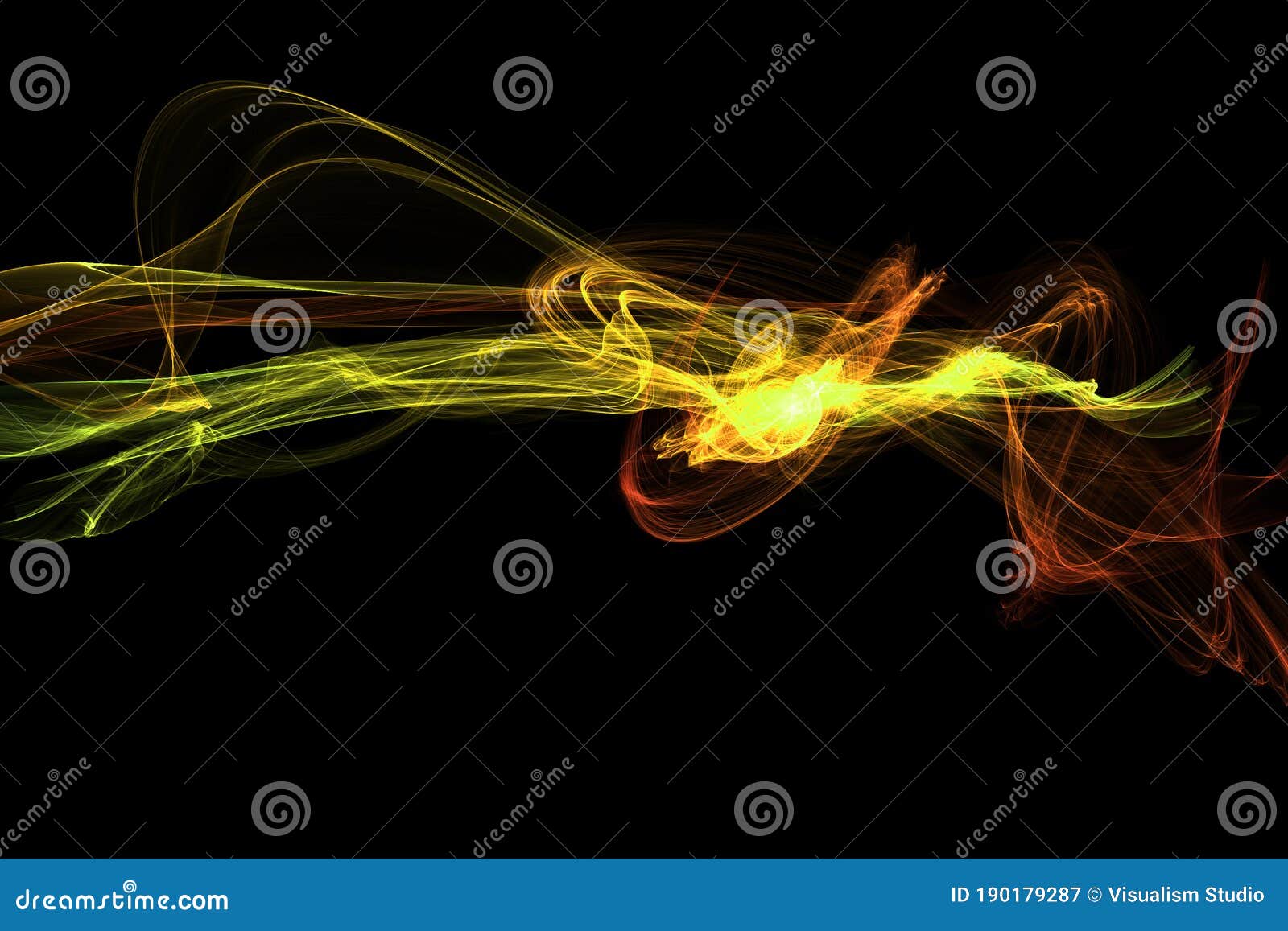 Light Yellow Wave Spectrum Waves Abstract Dynamic Colorful Light Flow ...