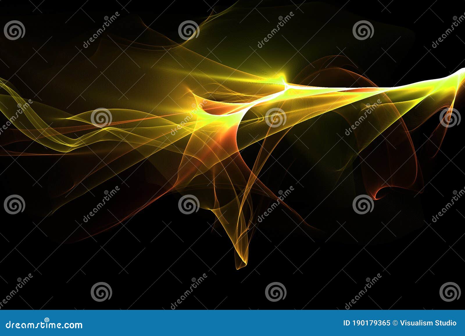 Light Yellow Wave Spectrum Waves Abstract Dynamic Colorful Light Flow ...