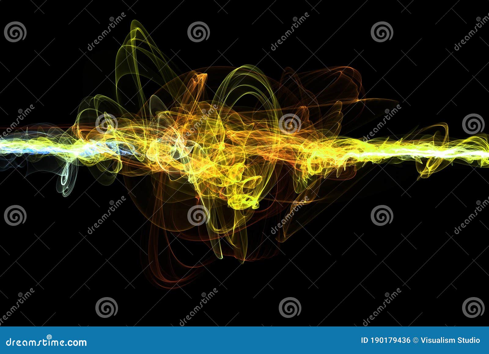 Light Yellow Wave Spectrum Waves Abstract Dynamic Colorful Light Flow ...