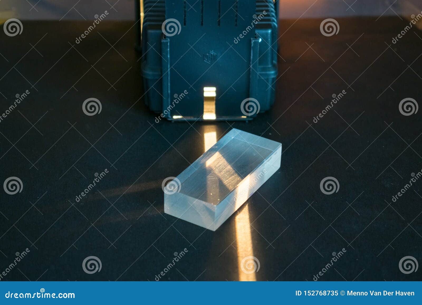 Demonstration of Breaking of Light in Physics Laboratory Stock Image ...