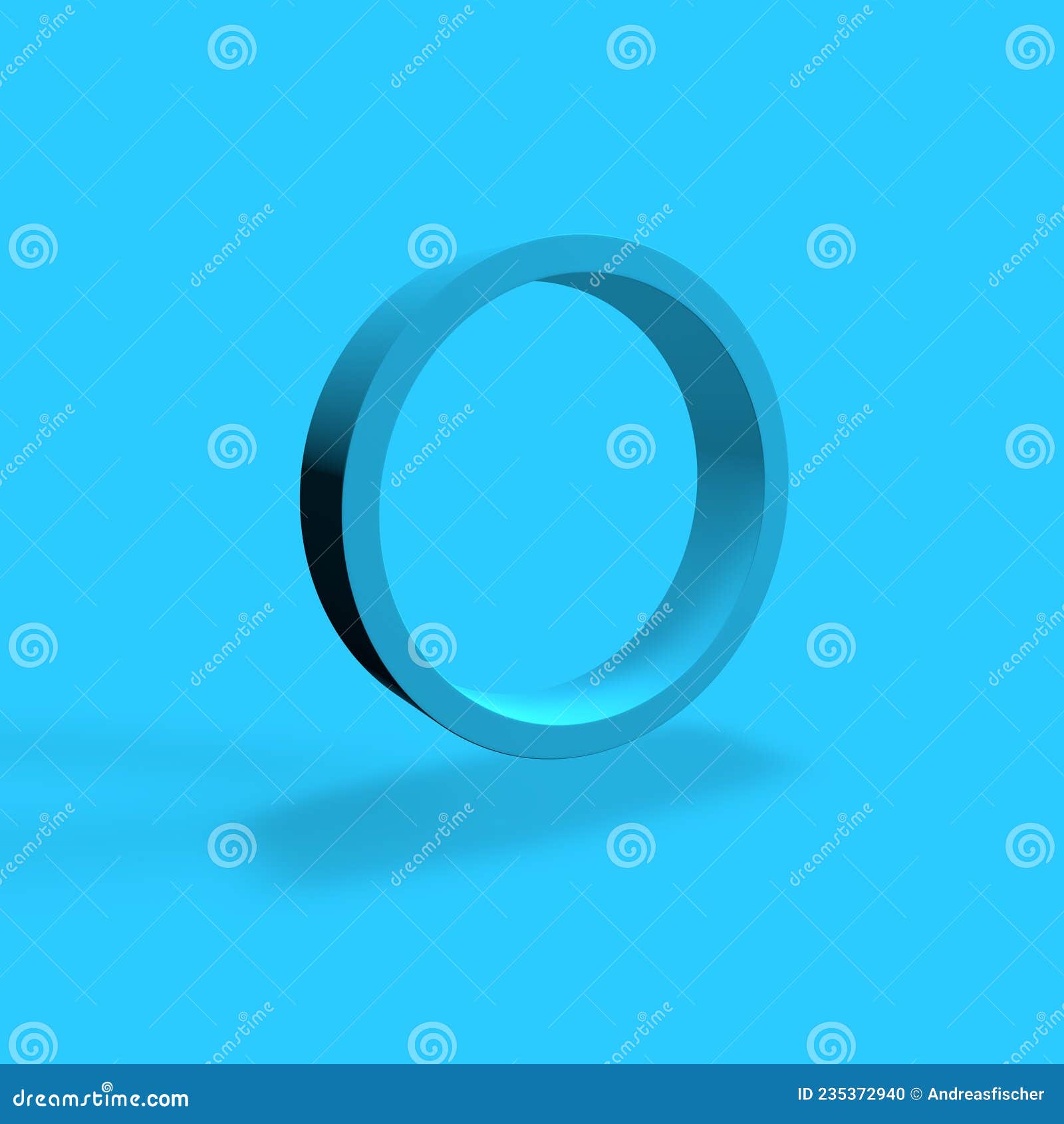 Lightblue 3D Circle or Ring Stock Illustration - Illustration of ...