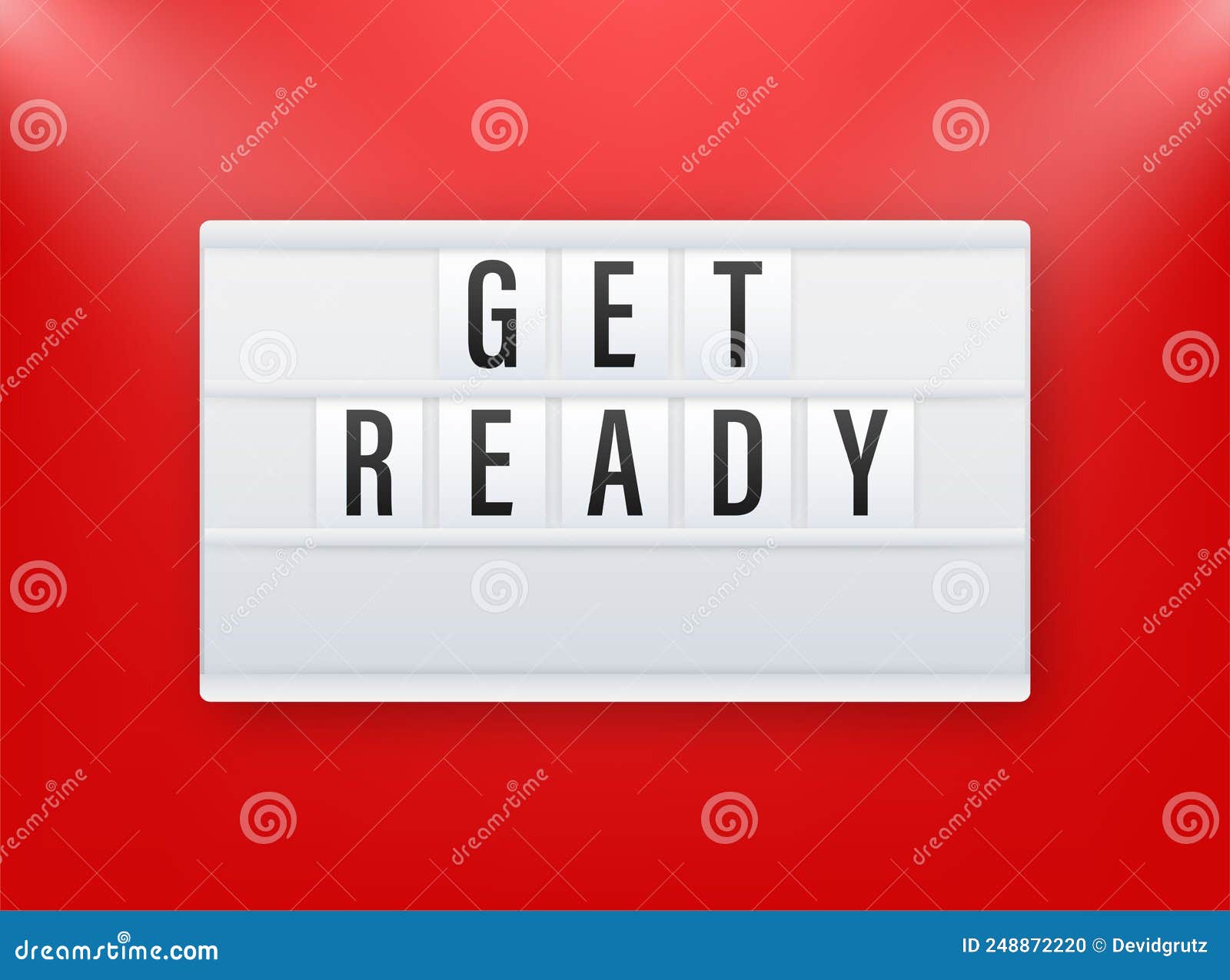 Lightbox with Get Ready. Lightbox Banner. Web Design Stock Vector ...