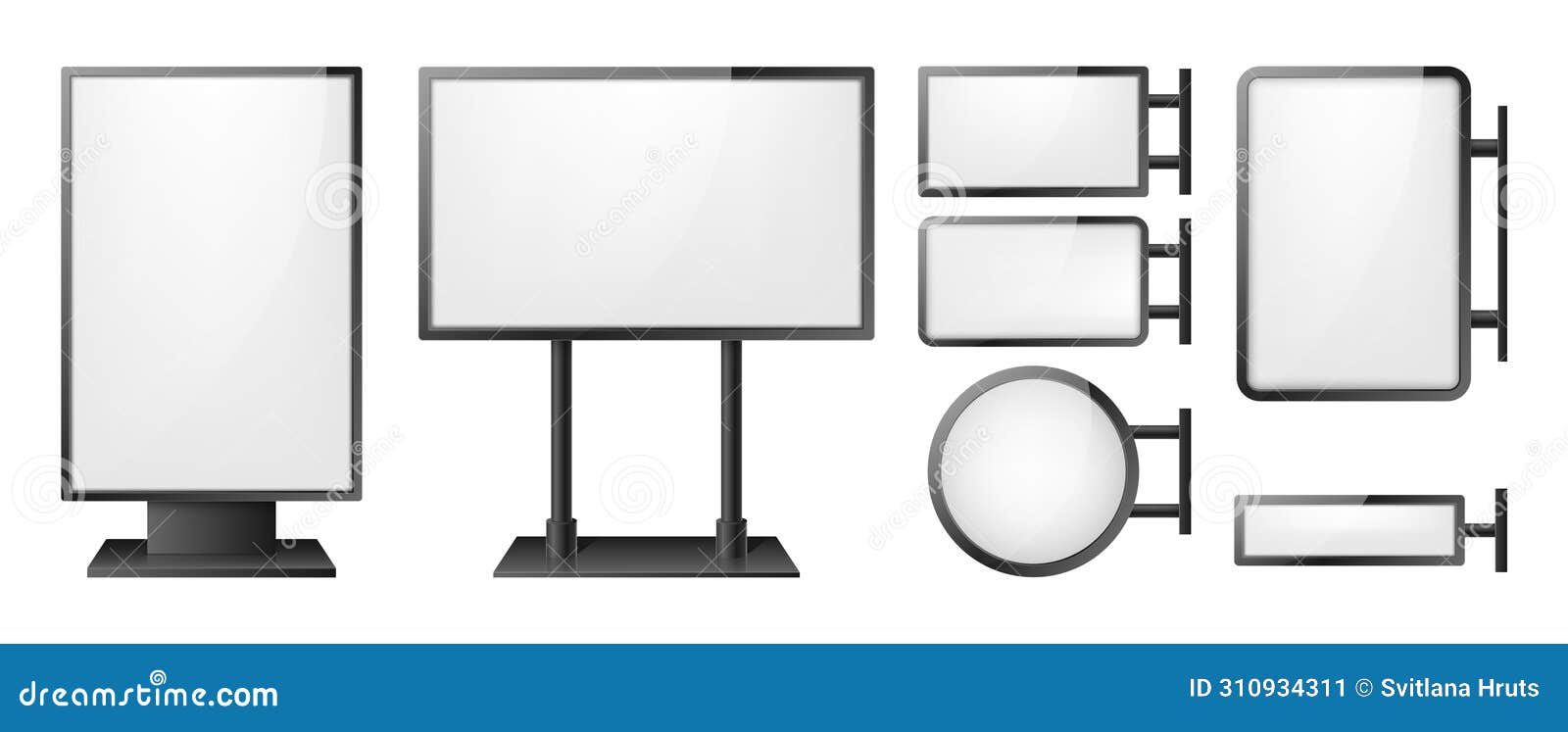 Lightbox Layouts in Different Forms. Signboard for Advertising ...