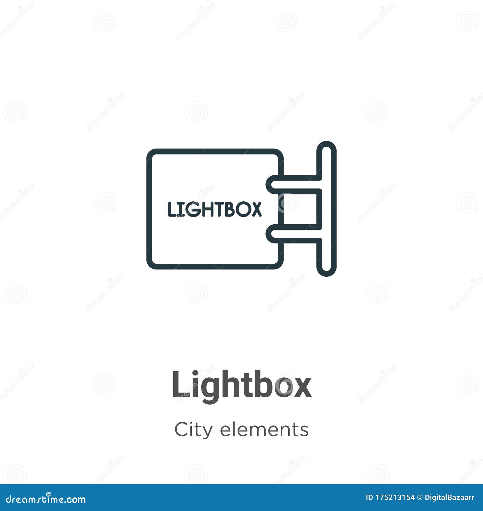 Lightbox Outline Vector Icon. Thin Line Black Lightbox Icon, Flat ...