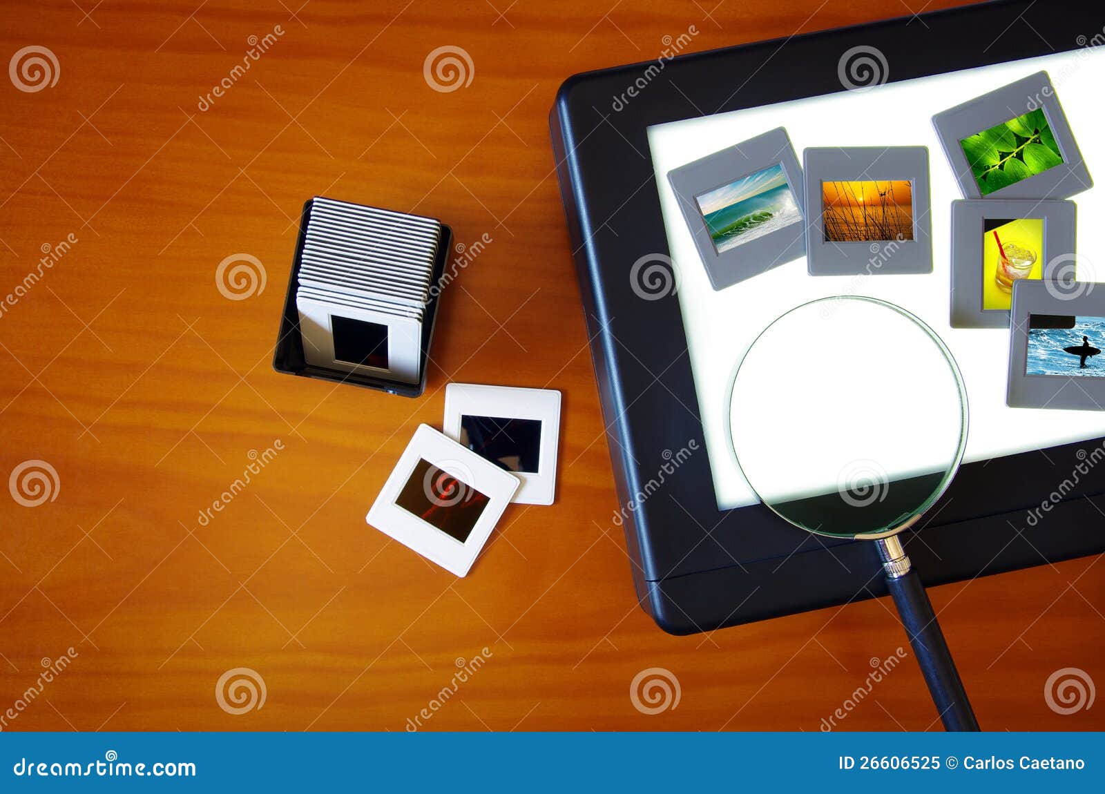 Lightbox with Slides stock image. Image of slide, photographer - 26606525