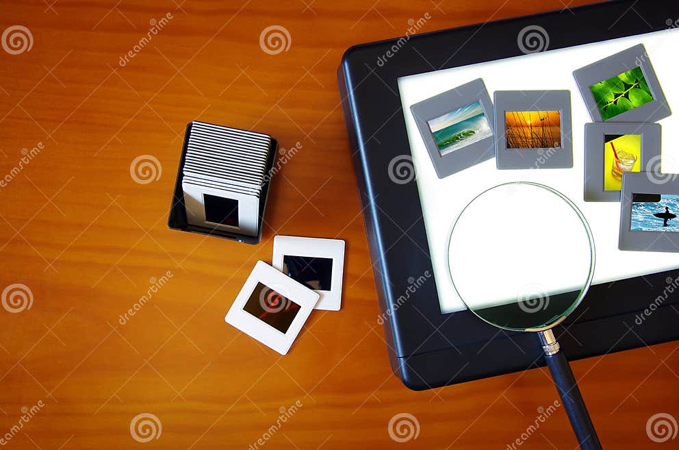 Lightbox with Slides stock image. Image of slide, photographer - 26606525