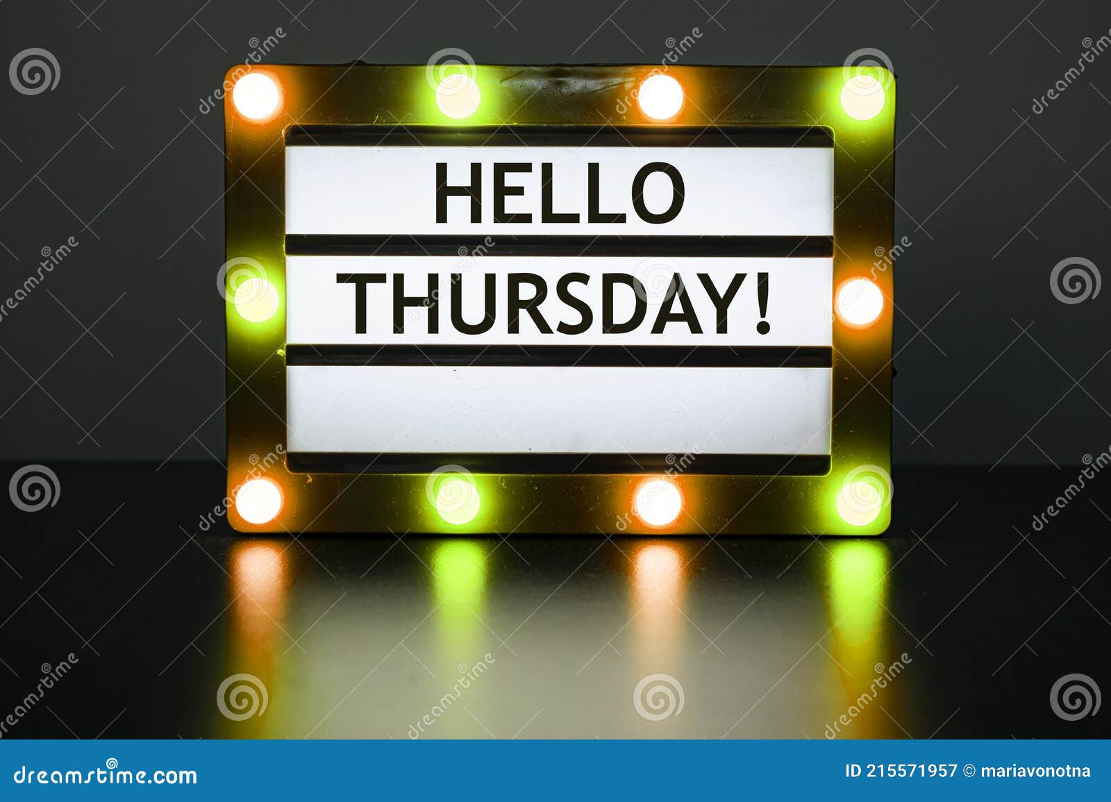 Hello Thursday Card Typography Text With Flower Bouquet On Pink ...