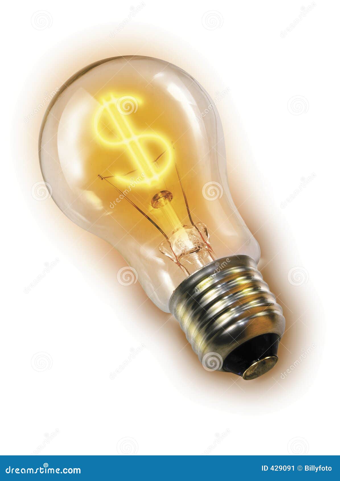 $lightbulb stock image. Image of dollar, incandescent, diagonal - 429091