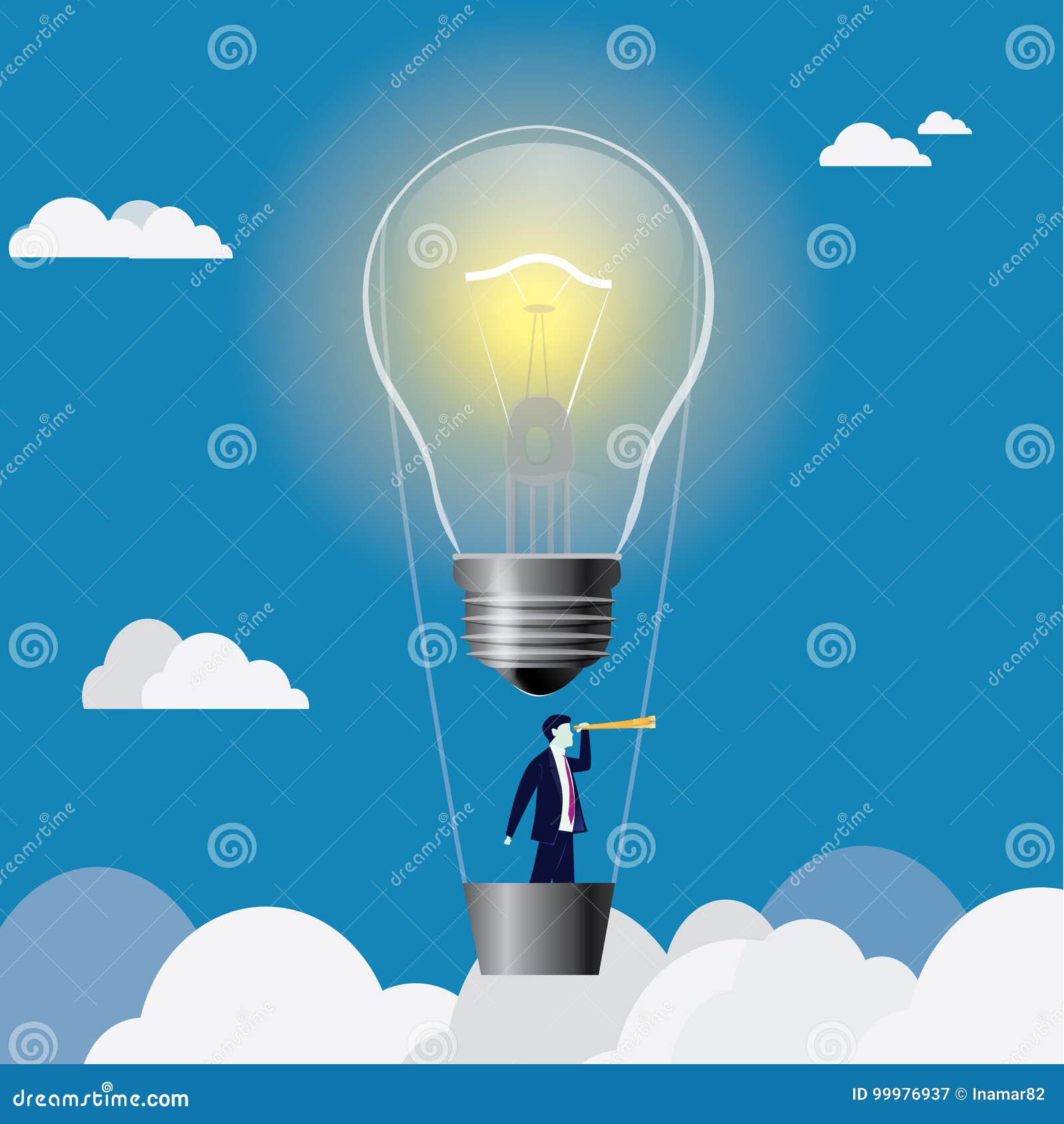 Lightbulb As Idea Solution Symbol. Vector Illustration Stock Vector ...
