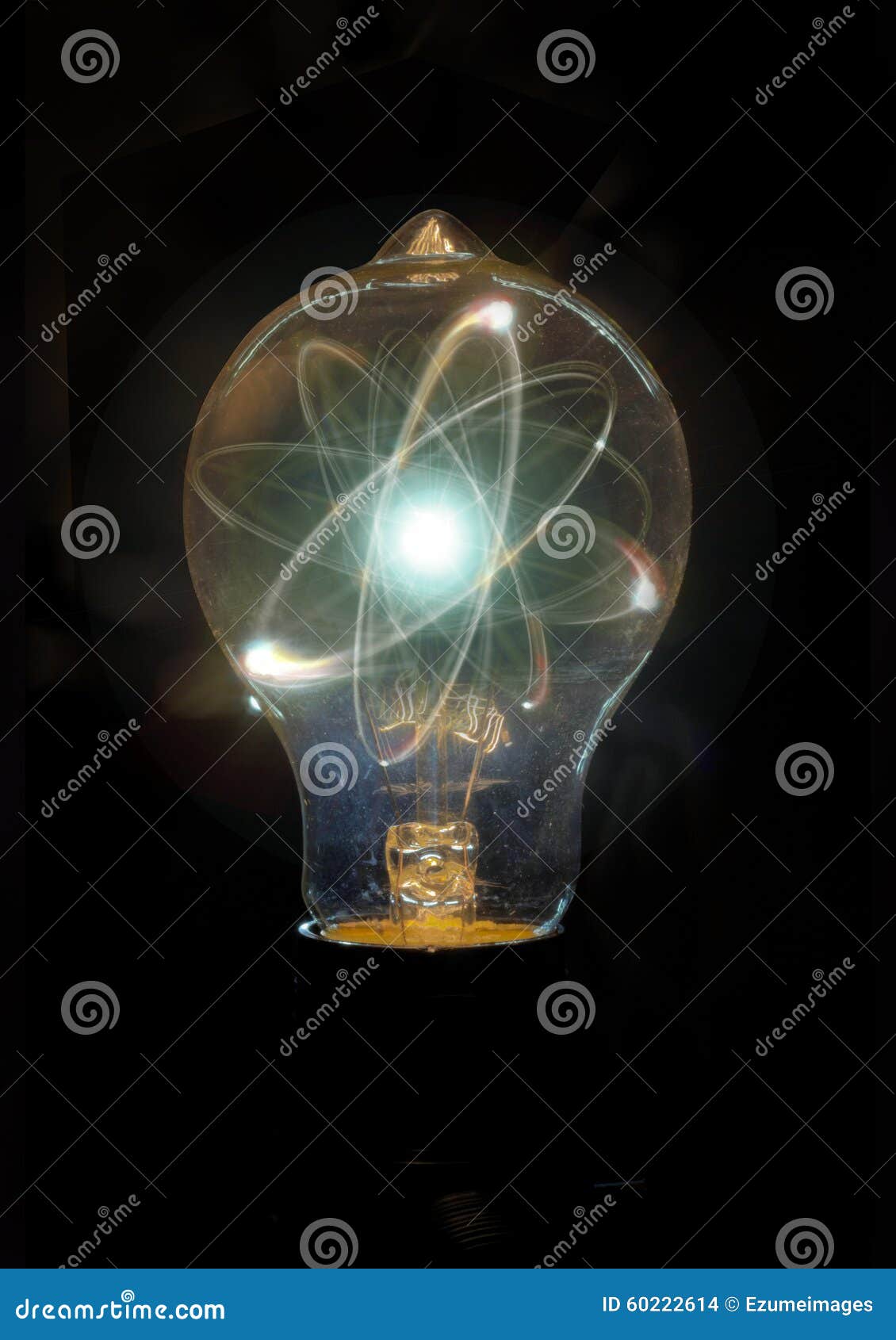 Lightbulb Atom Particle stock photo. Image of lightbulb - 60222614