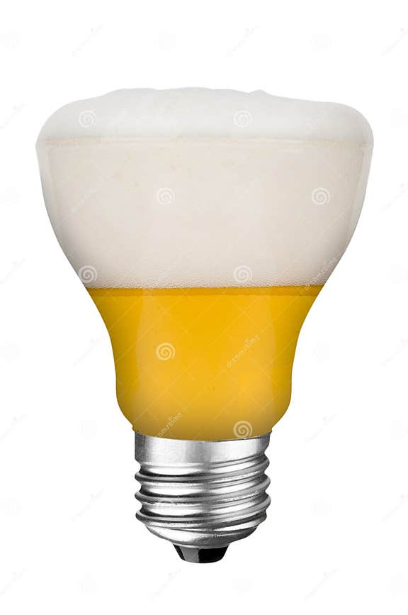 Lightbulb beer stock image. Image of power, concept, bulb - 12691347