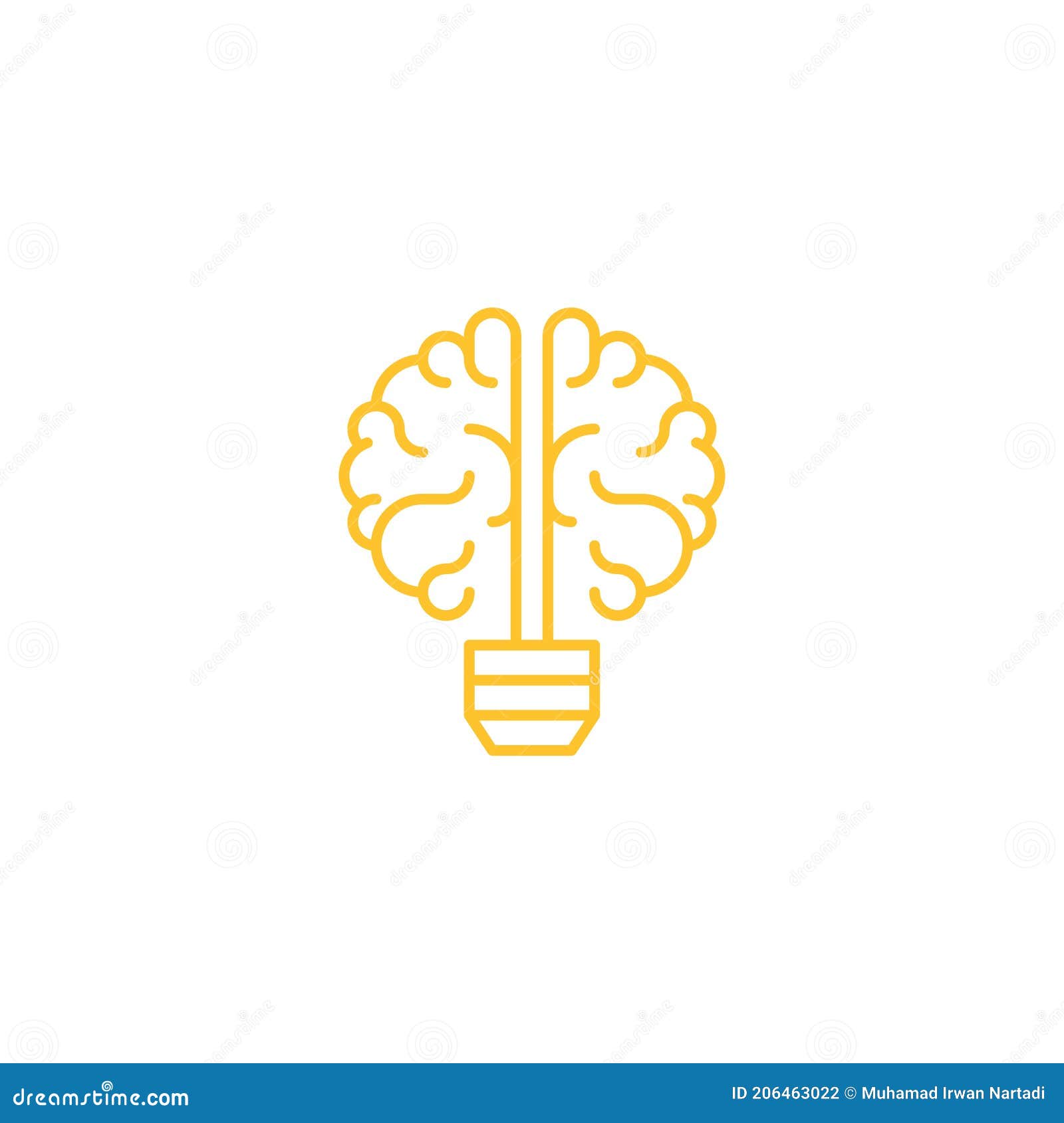 Lightbulb Brain, Brainstorming Logo Icon Template Stock Vector ...