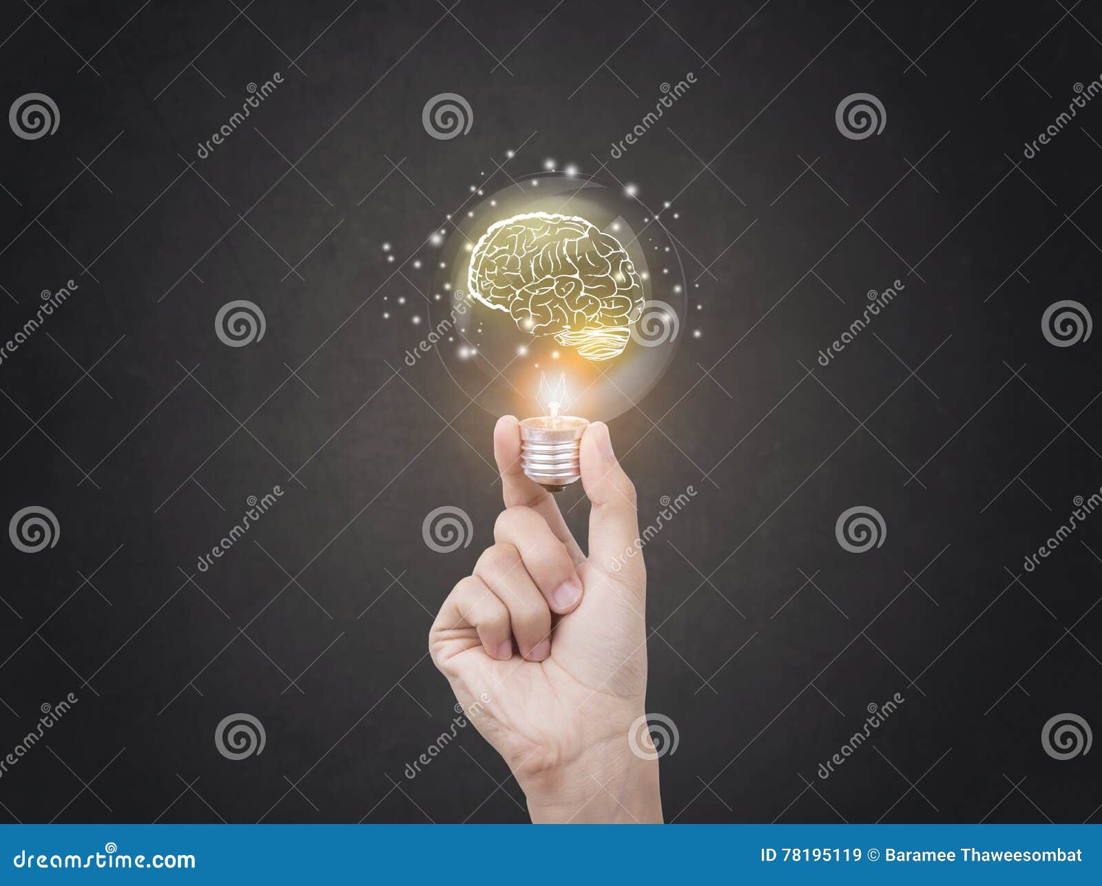 Lightbulb Brainstorming Creative Idea Abstract Icon. Stock Image ...