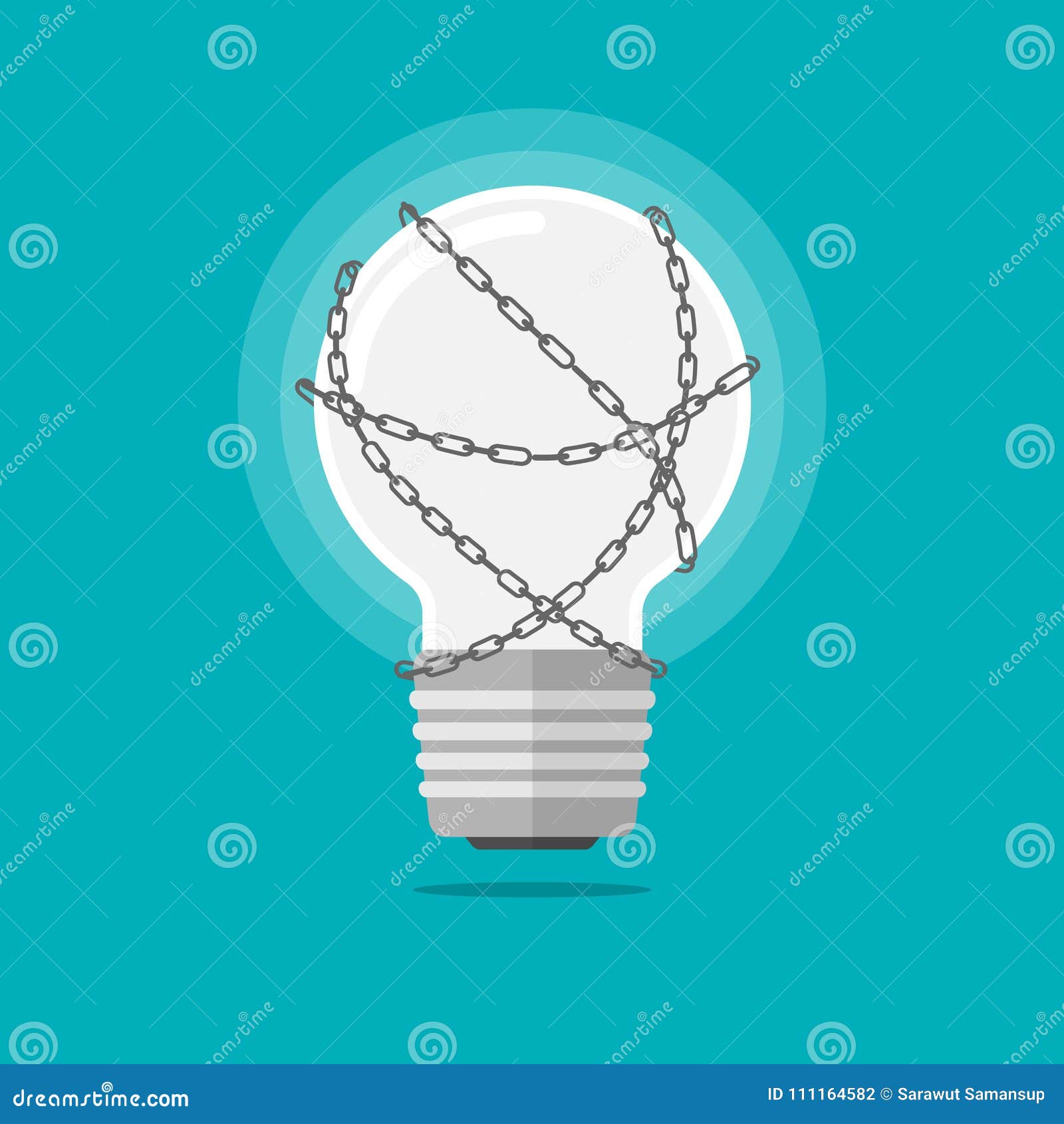 Lightbulb Chained Stock Illustrations – 4 Lightbulb Chained Stock ...