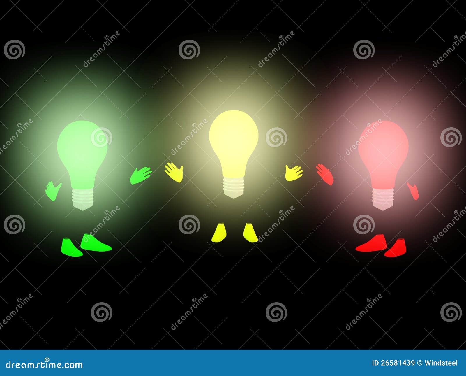 Lightbulb characters. stock illustration. Illustration of glass - 26581439
