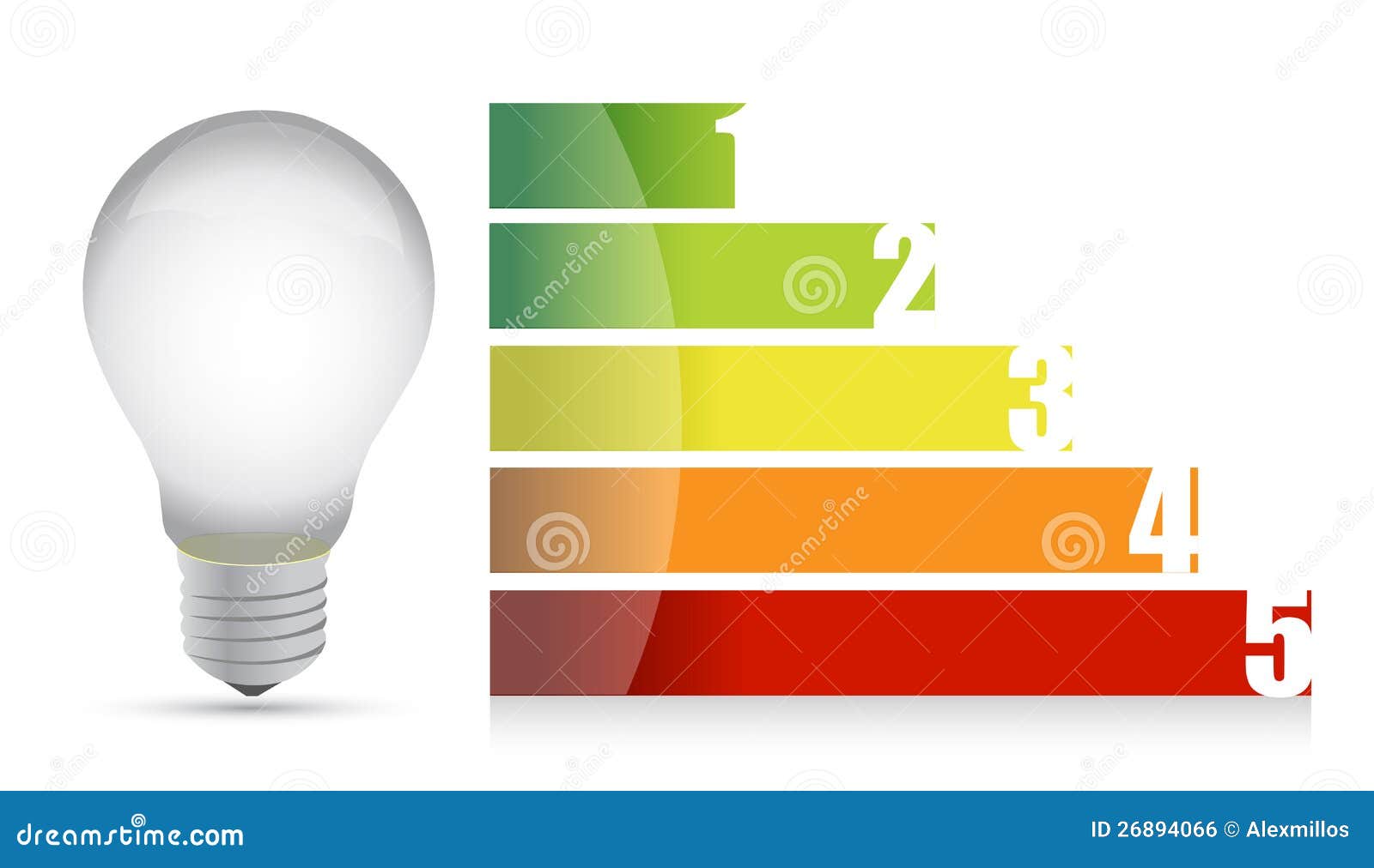 Lightbulb Colorful Graph Illustration Design Stock Illustration ...