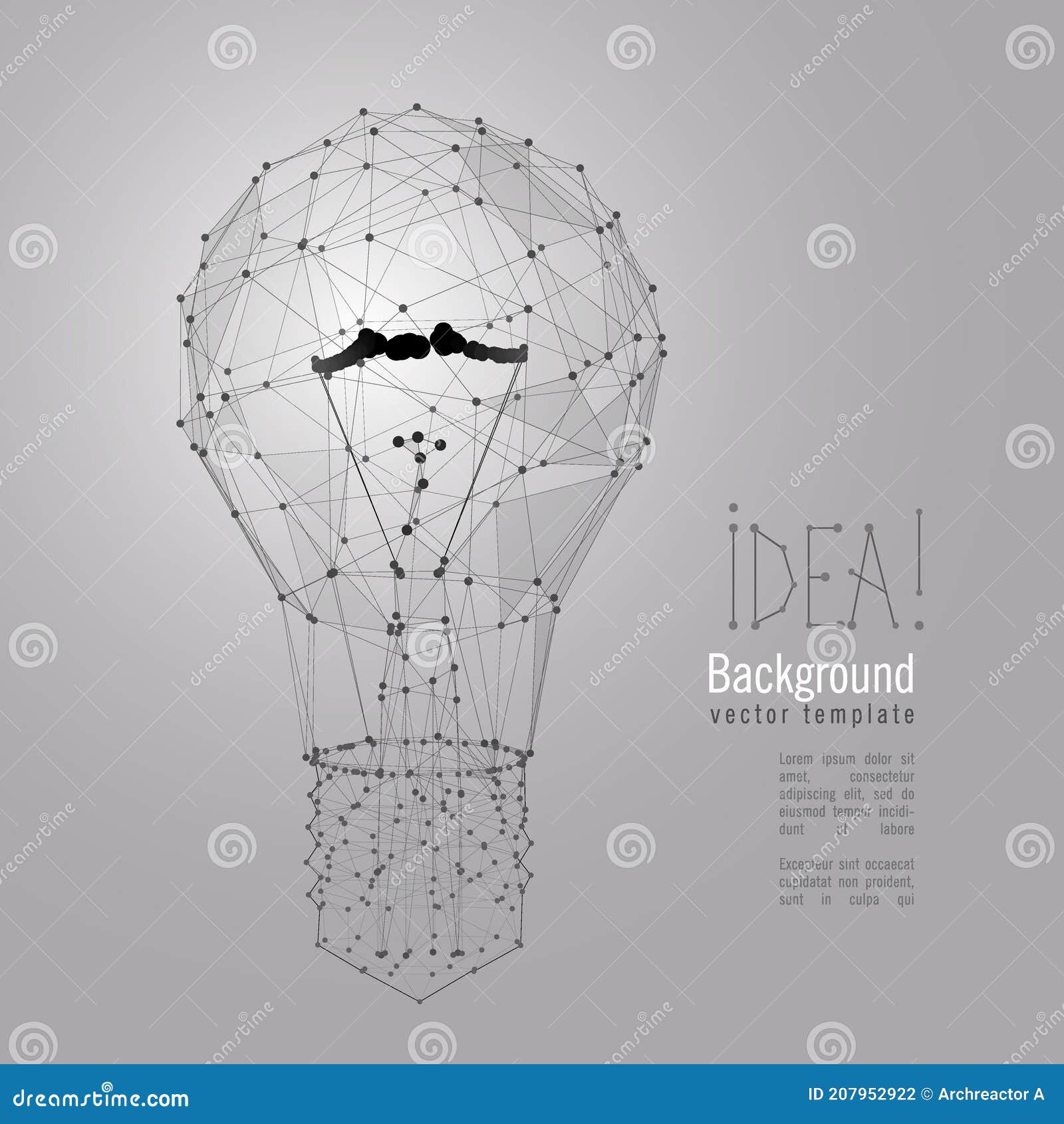 Lightbulb Composed of Polygon. Low Poly Vector Illustration of a Mesh ...