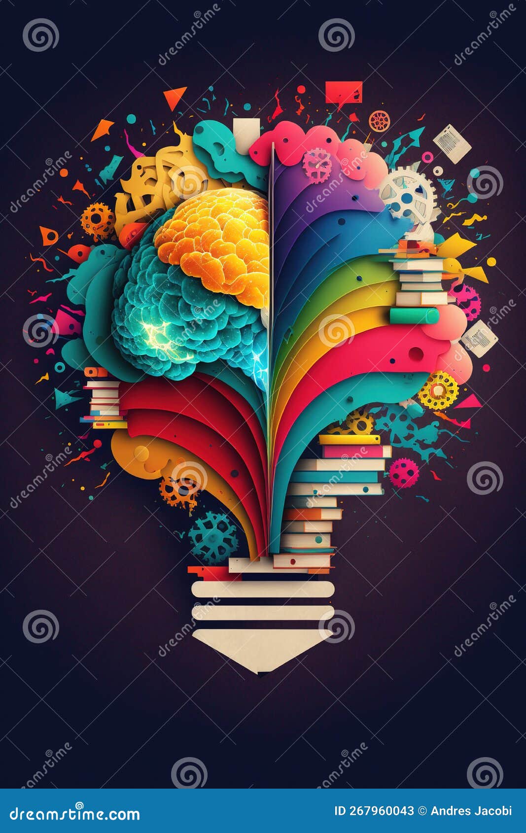 Lightbulb Created by Colorful Books. Creativity while Reading Books ...