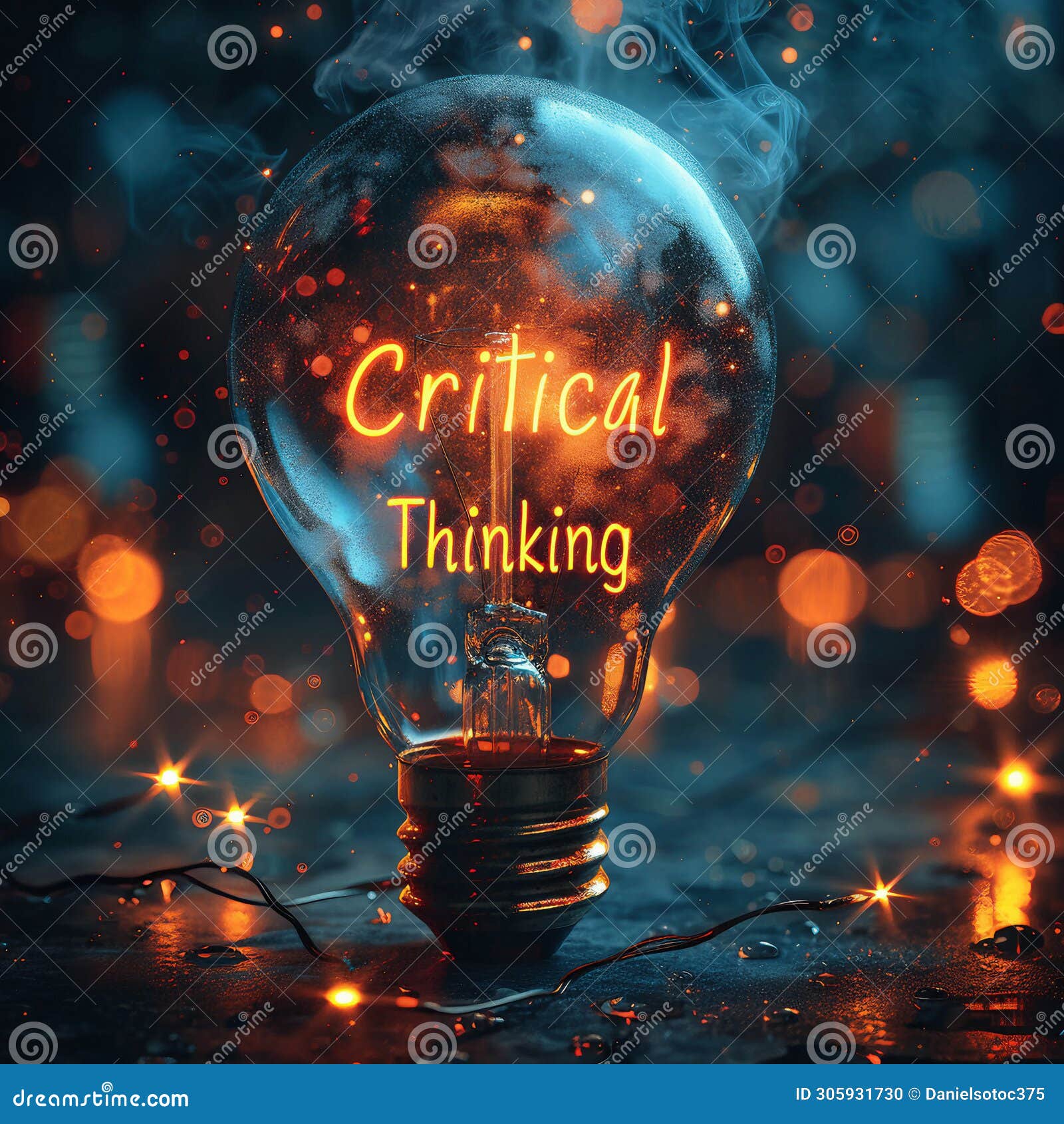 Lightbulb Critical Thinking Stock Photo - Image of idea, mindset: 305931730