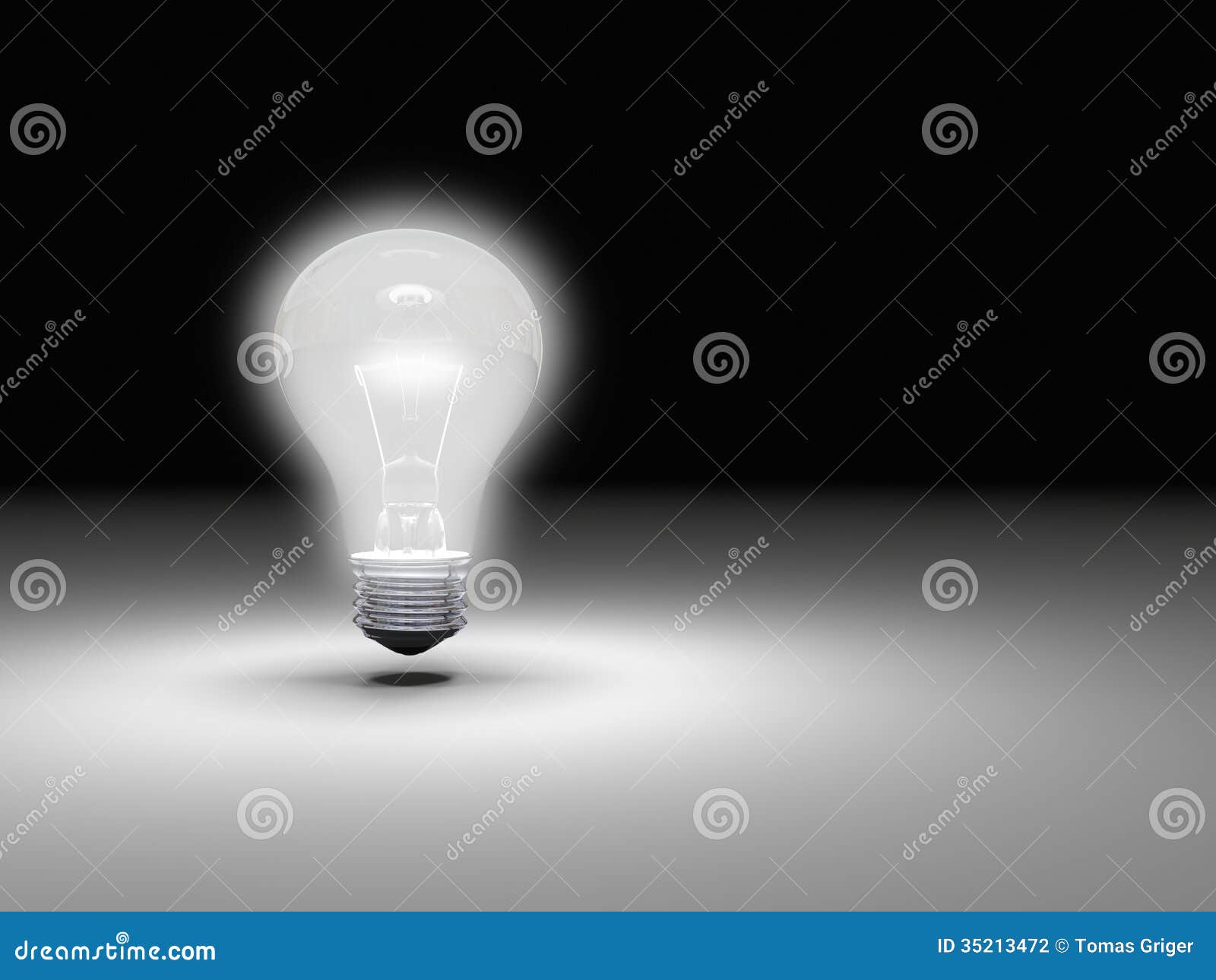 Lightbulb in dark stock illustration. Illustration of electric - 35213472