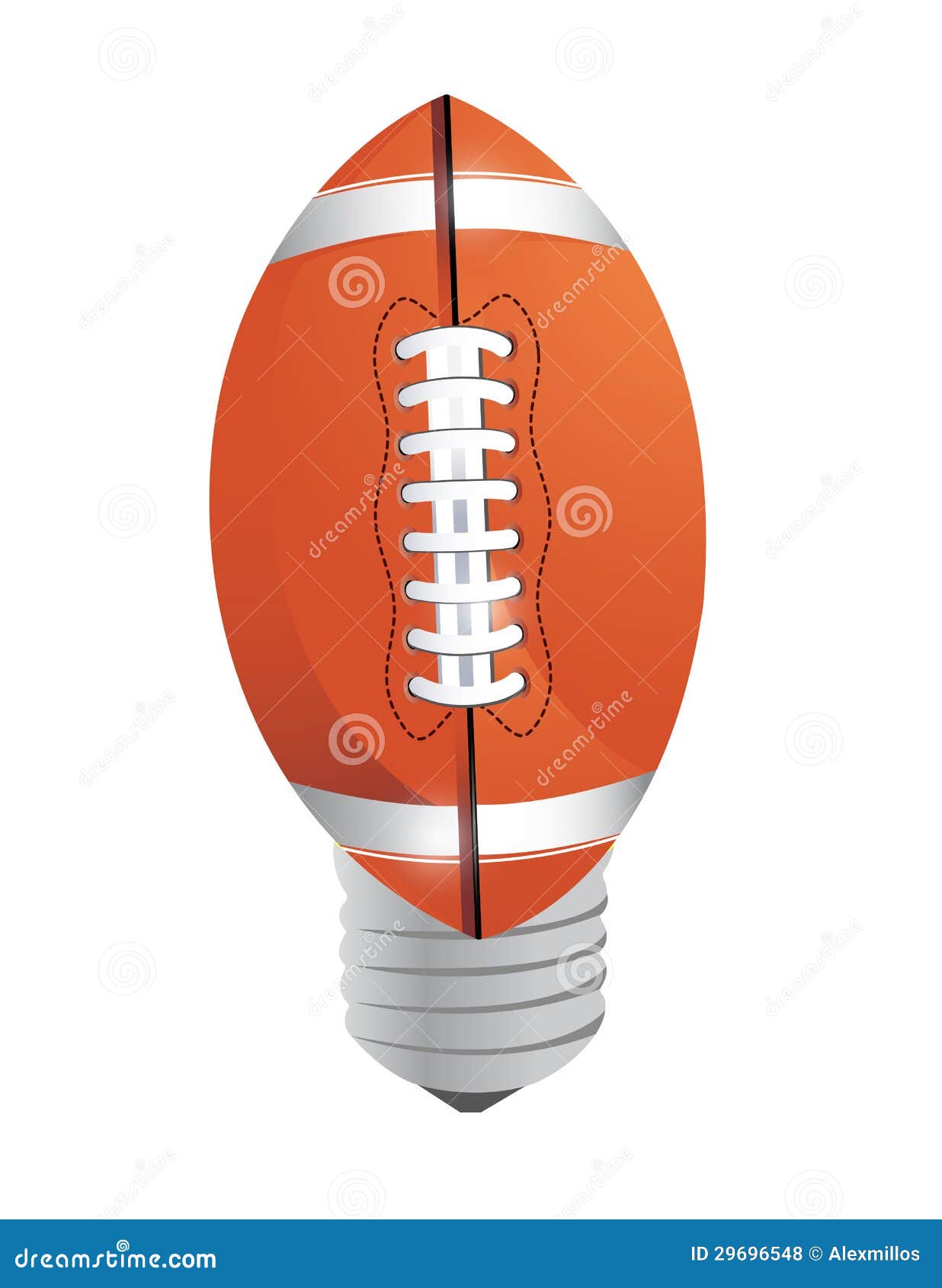 Lightbulb Football ball stock illustration. Illustration of electricity ...