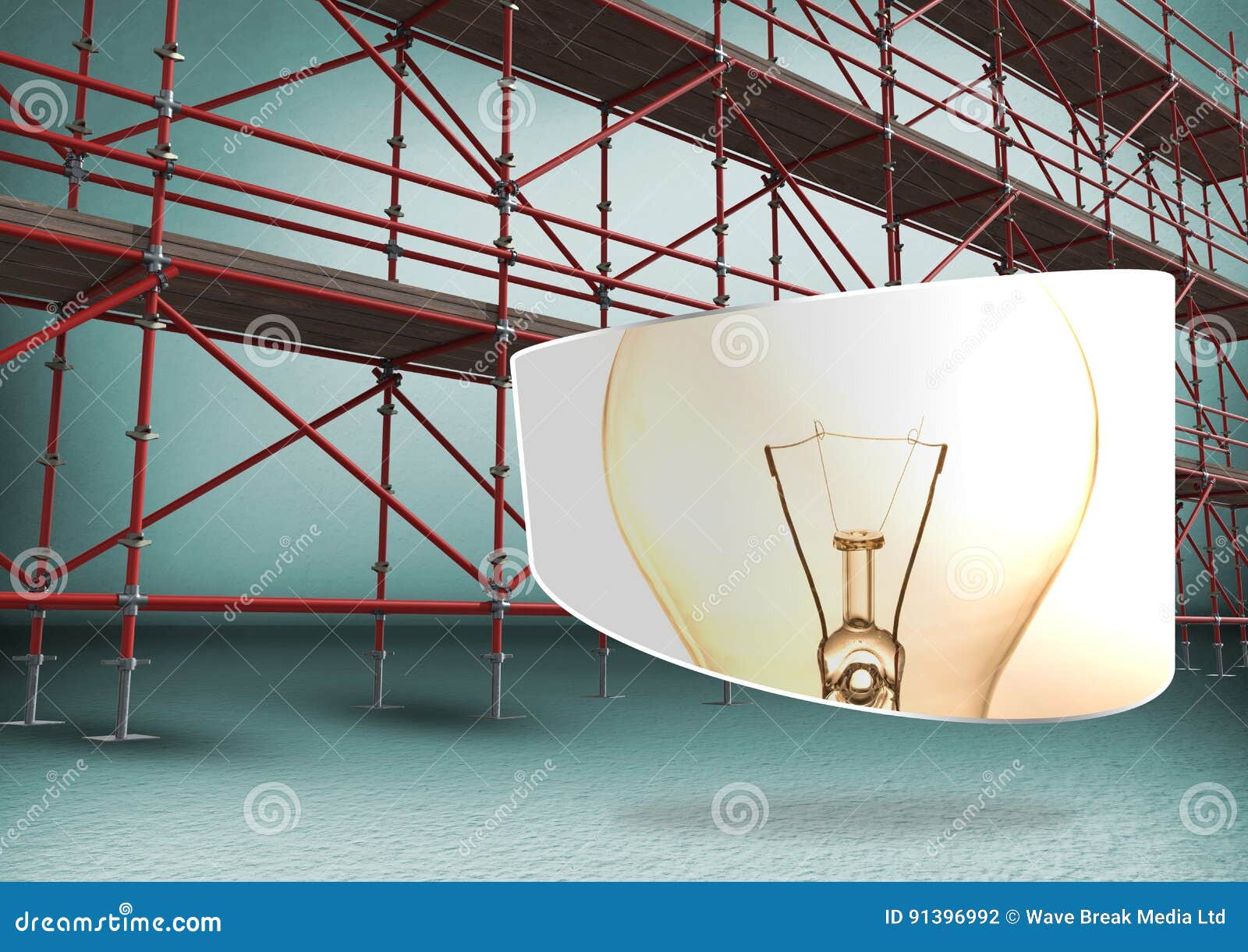 Scaffolding In Front Of A Brick Facade Royalty-Free Stock Image ...