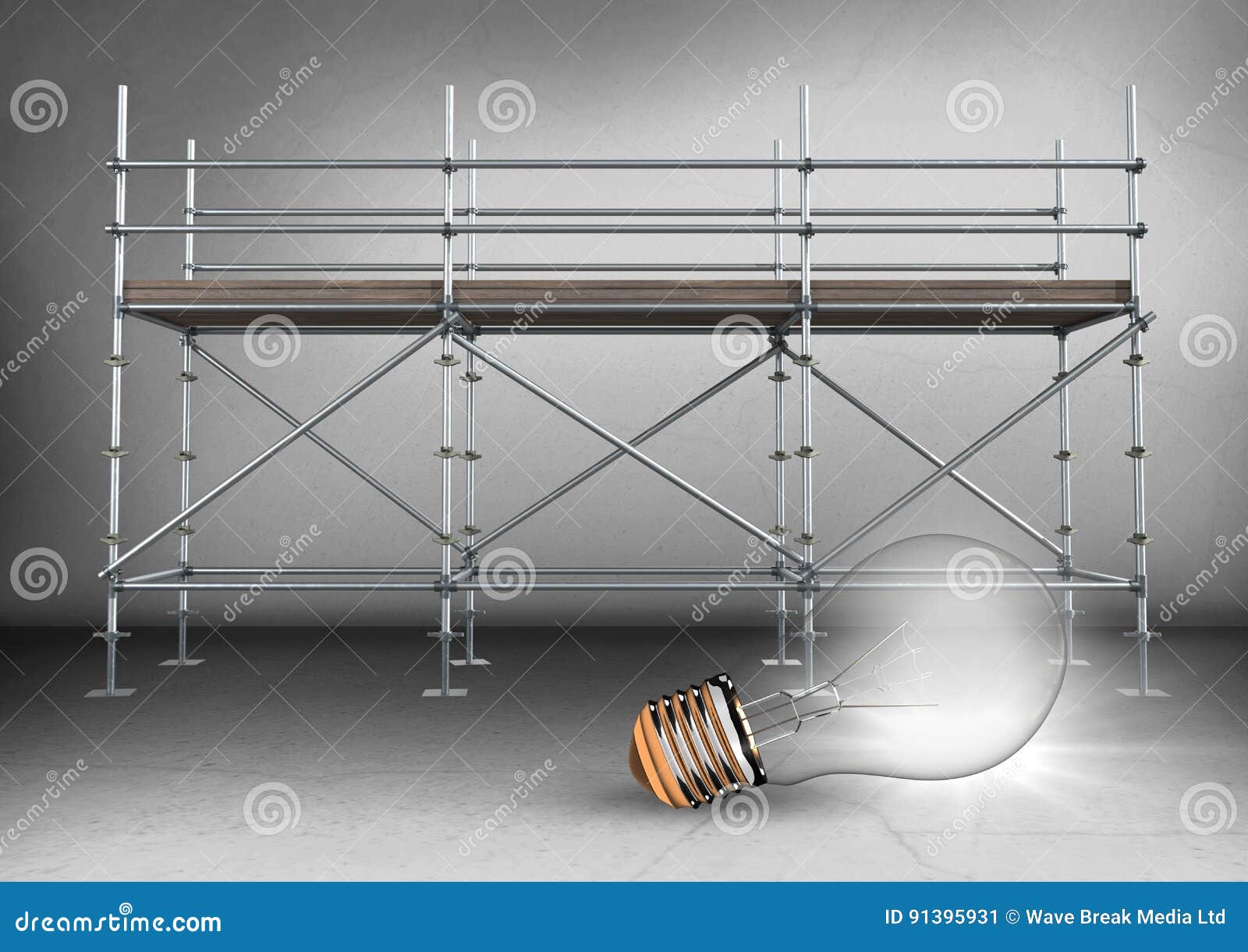Scaffolding In Front Of A Brick Facade Royalty-Free Stock Image ...