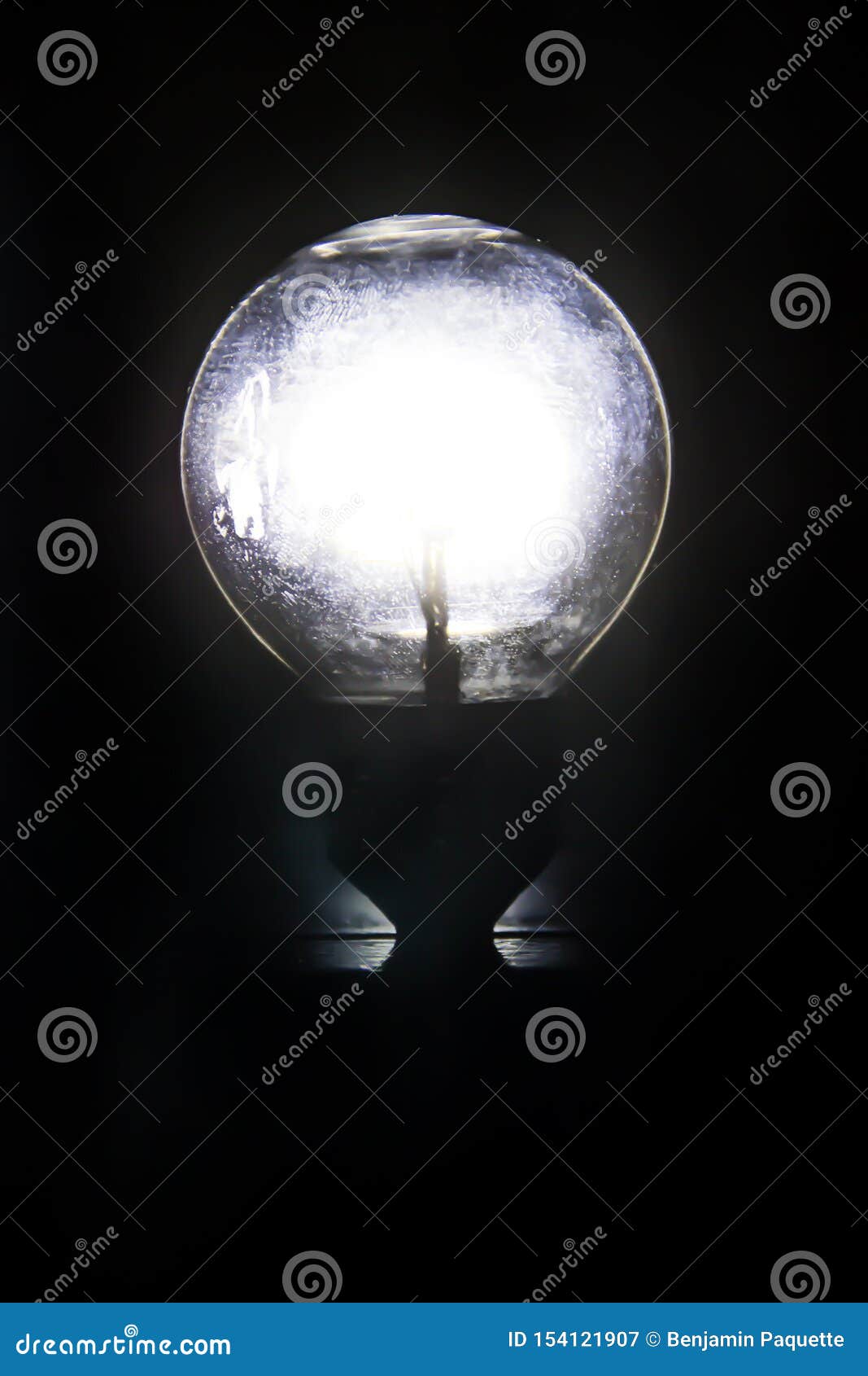 Lightbulb in Front of a Spotlight Stock Image - Image of light ...