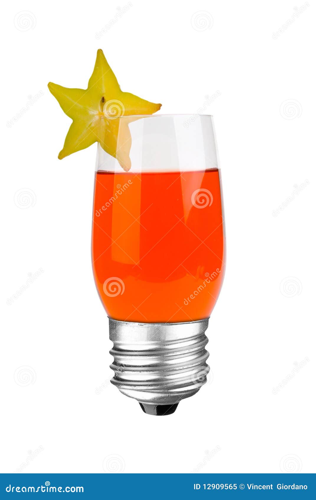 Lightbulb Fruit cocktail stock image. Image of power - 12909565