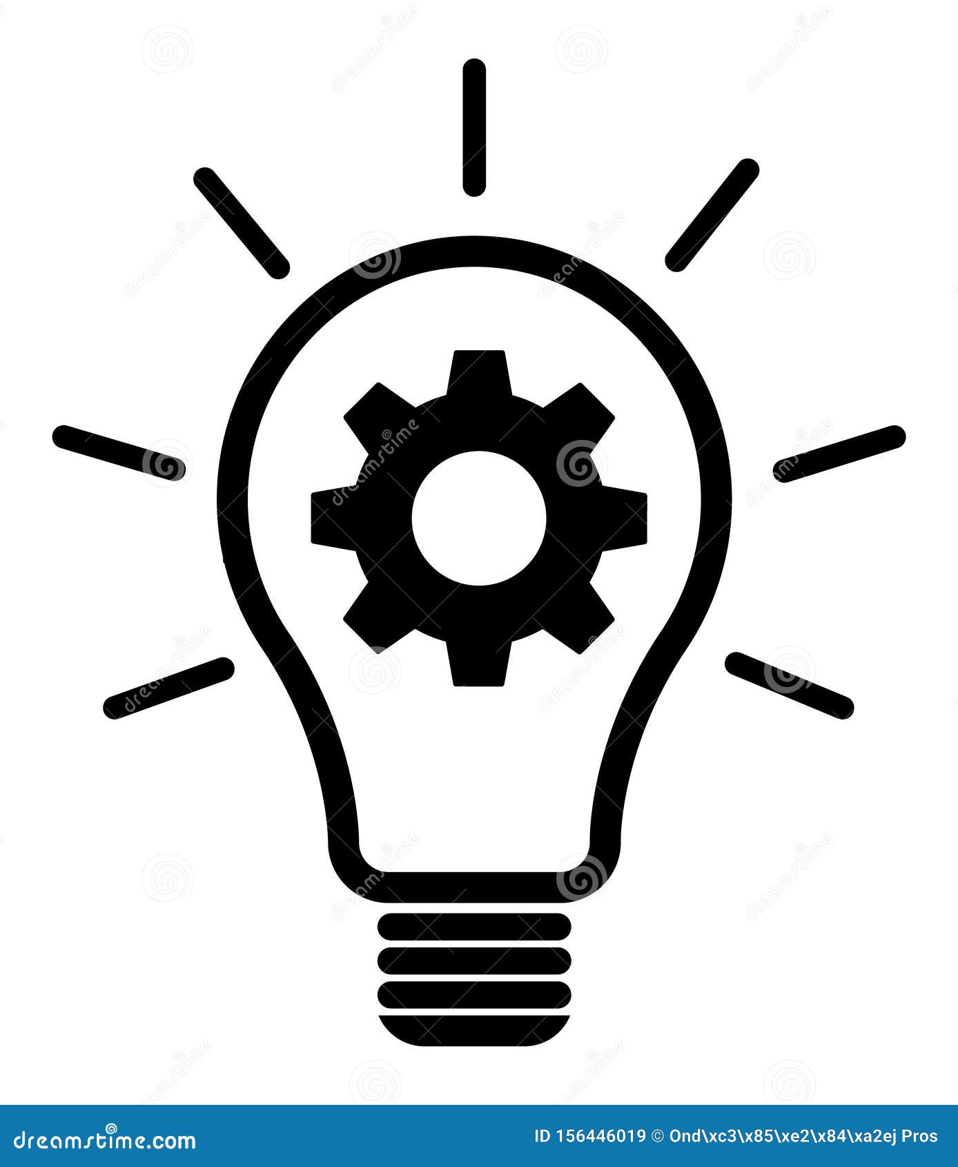 Lightbulb Gears Icon Settings , for Mobile Applications Web Sites Etc ...