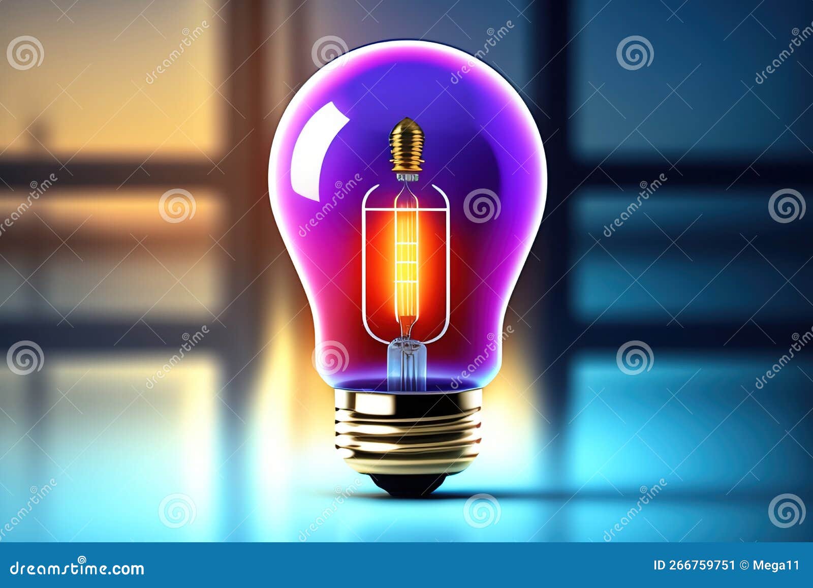 Generative AI:lightbulb with Glowing Virtual Brain and Connection Line ...