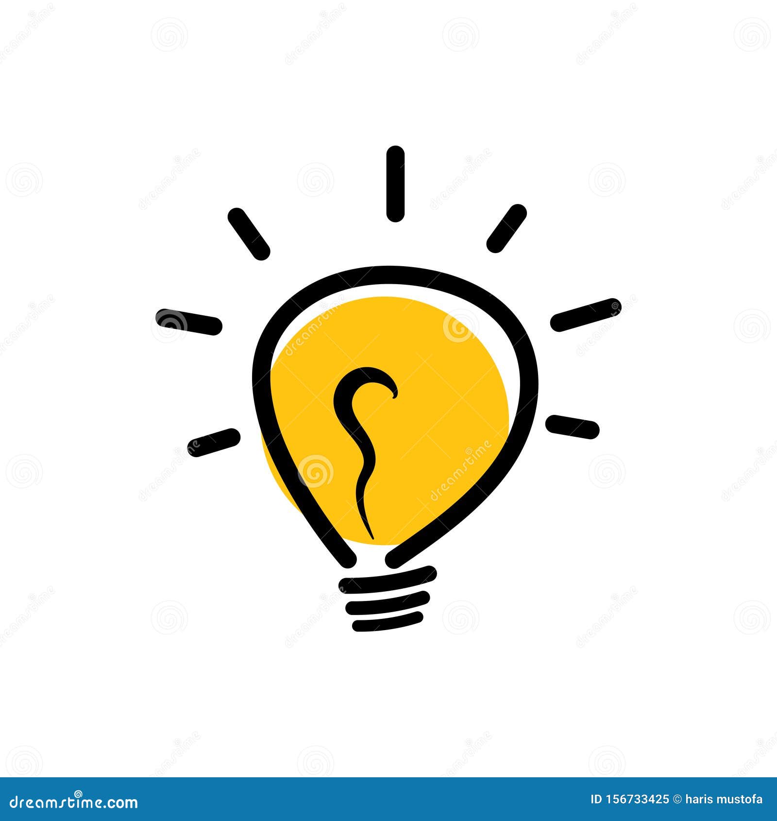 Lightbulb Graphic Design Template Vector Isolated Illustration Stock ...