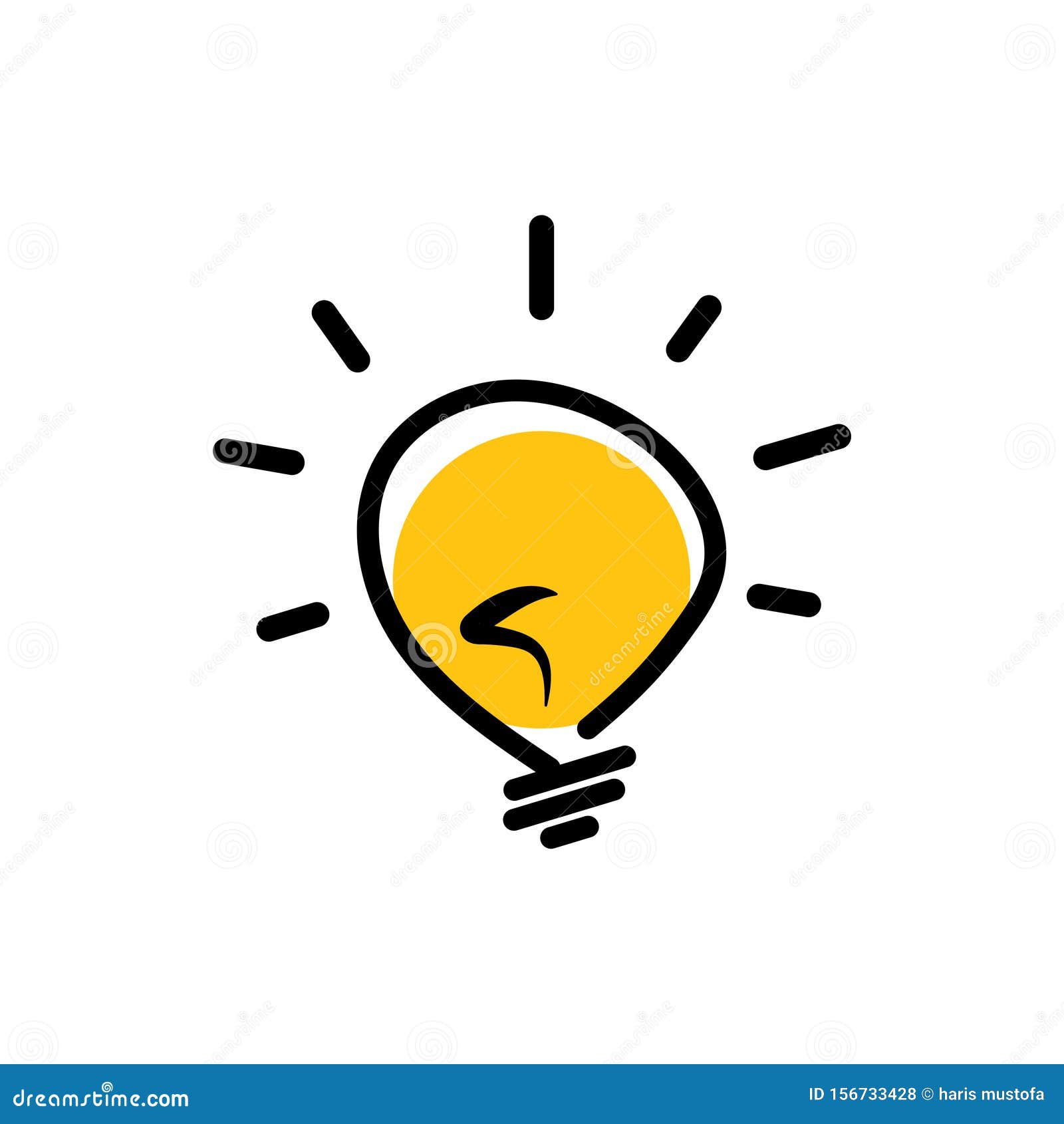 Lightbulb Graphic Design Template Vector Isolated Illustration Stock ...
