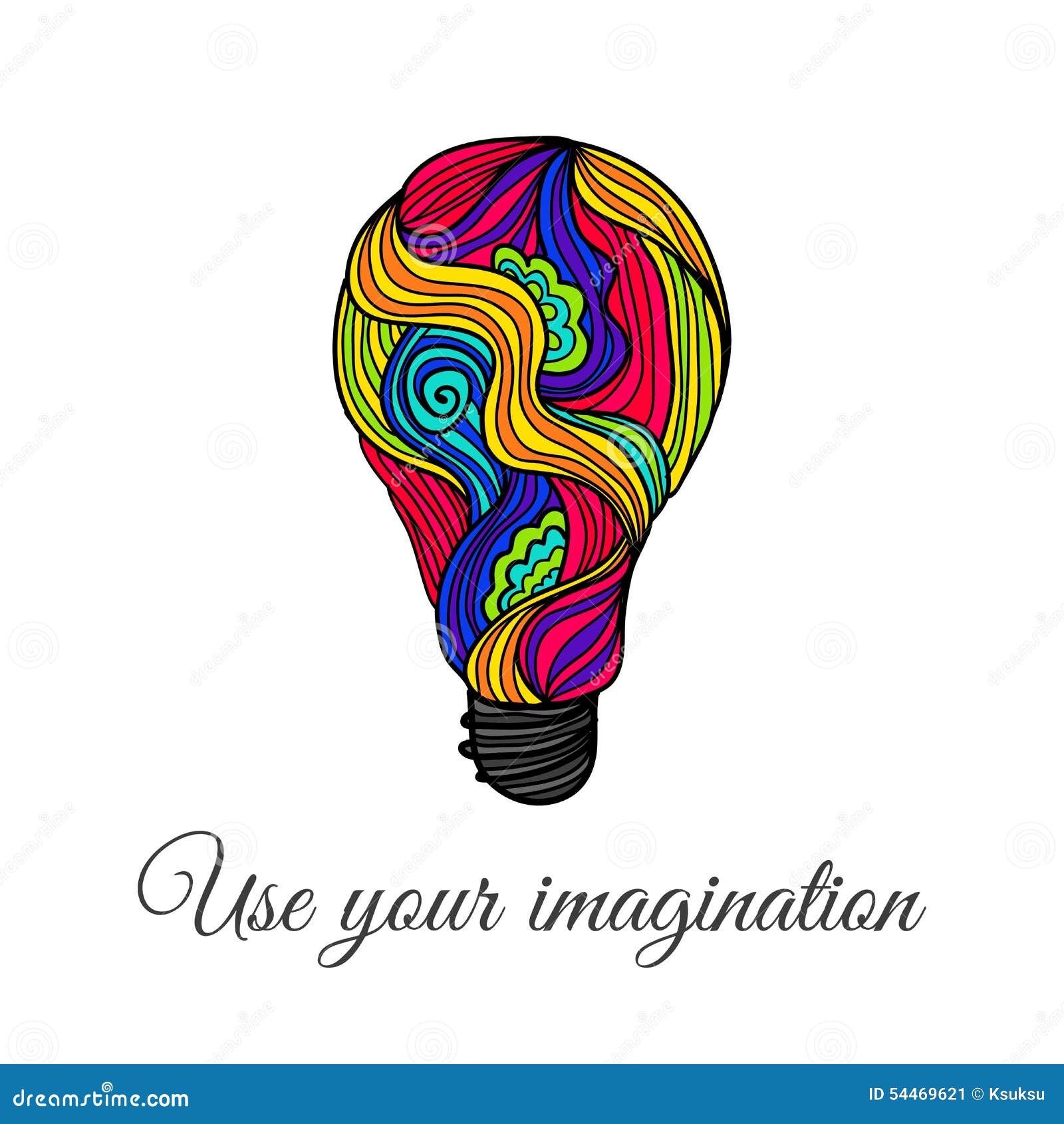 Lightbulb Hand-Drawn Doodles Stock Vector - Illustration of creative ...