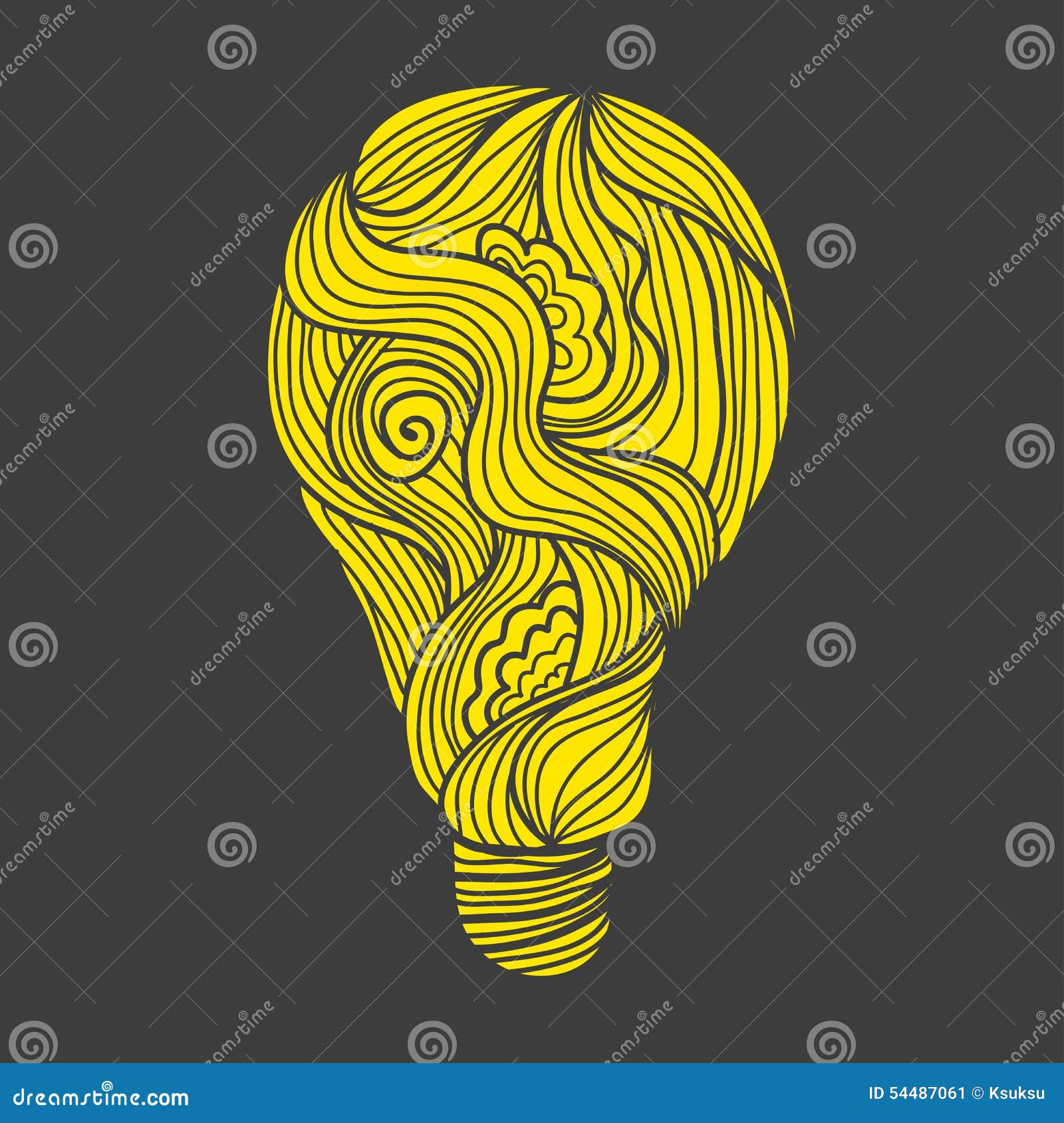 Lightbulb Hand-Drawn Doodles Stock Vector - Illustration of vector ...