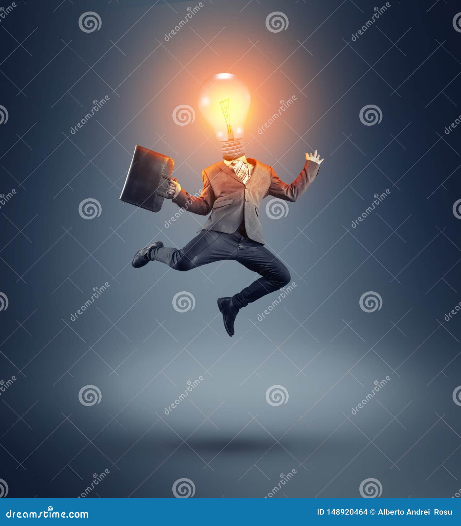 Lightbulb head business stock photo. Image of qualification - 148920464