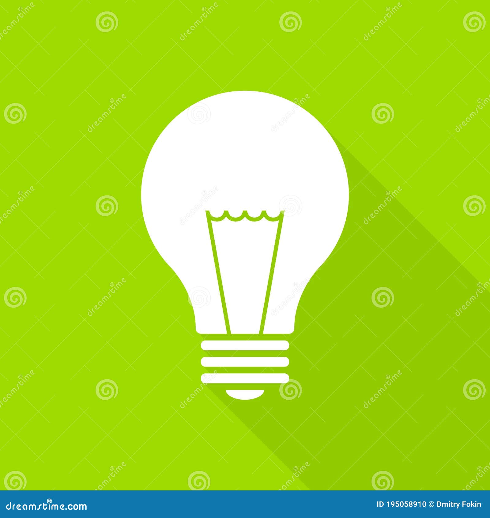 Lightbulb Icon, Modern Minimal Flat Design Style. Light Bulb Vector ...