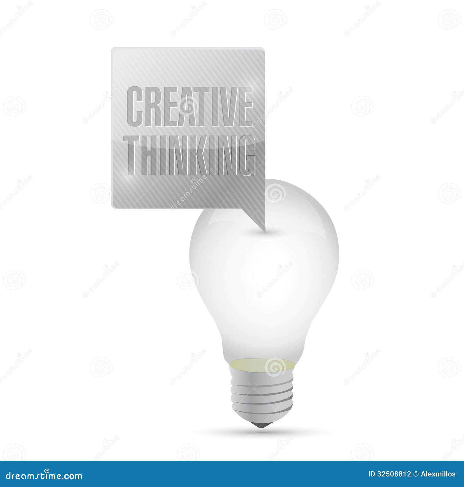 Lightbulb Idea Creative Thinking Message Stock Illustration ...