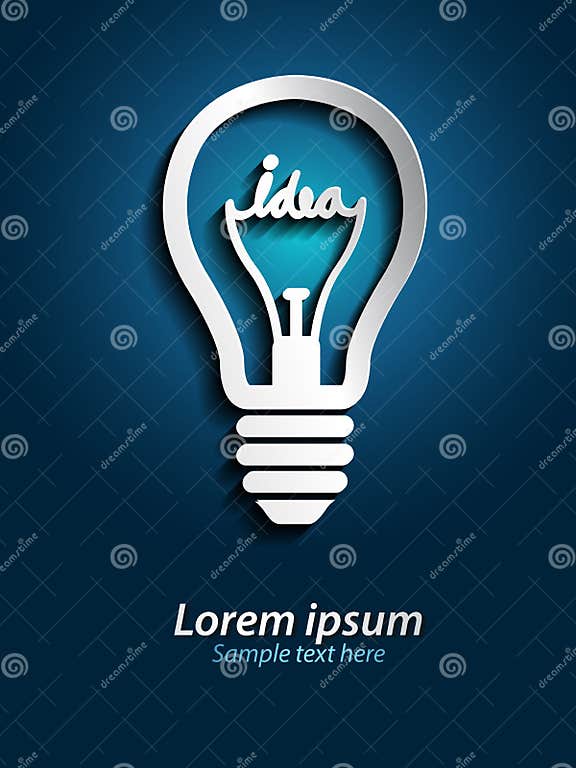 Lightbulb ideas stock vector. Illustration of light, blue - 42351960