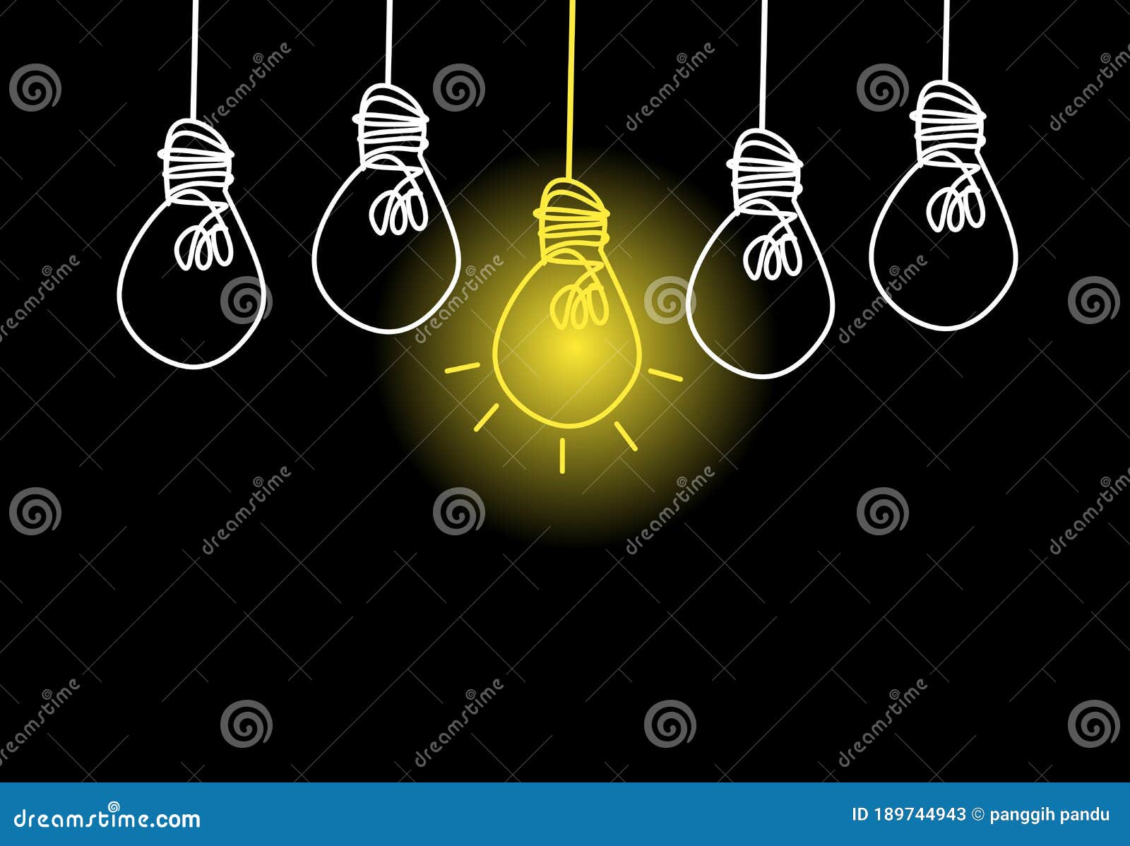 Lightbulb Image with Success Motivation Concept Stock Illustration ...