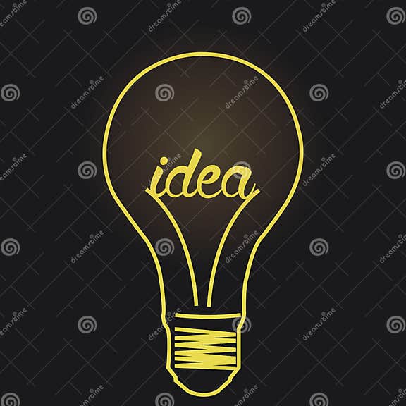 Lightbulb stock illustration. Illustration of drawing - 54119441