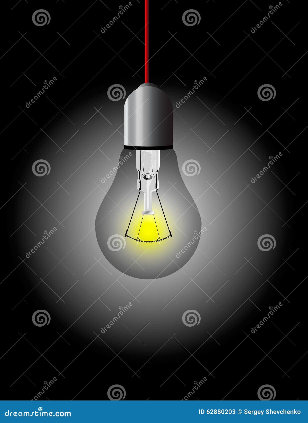 Lightbulb stock vector. Illustration of object, bubble - 62880203